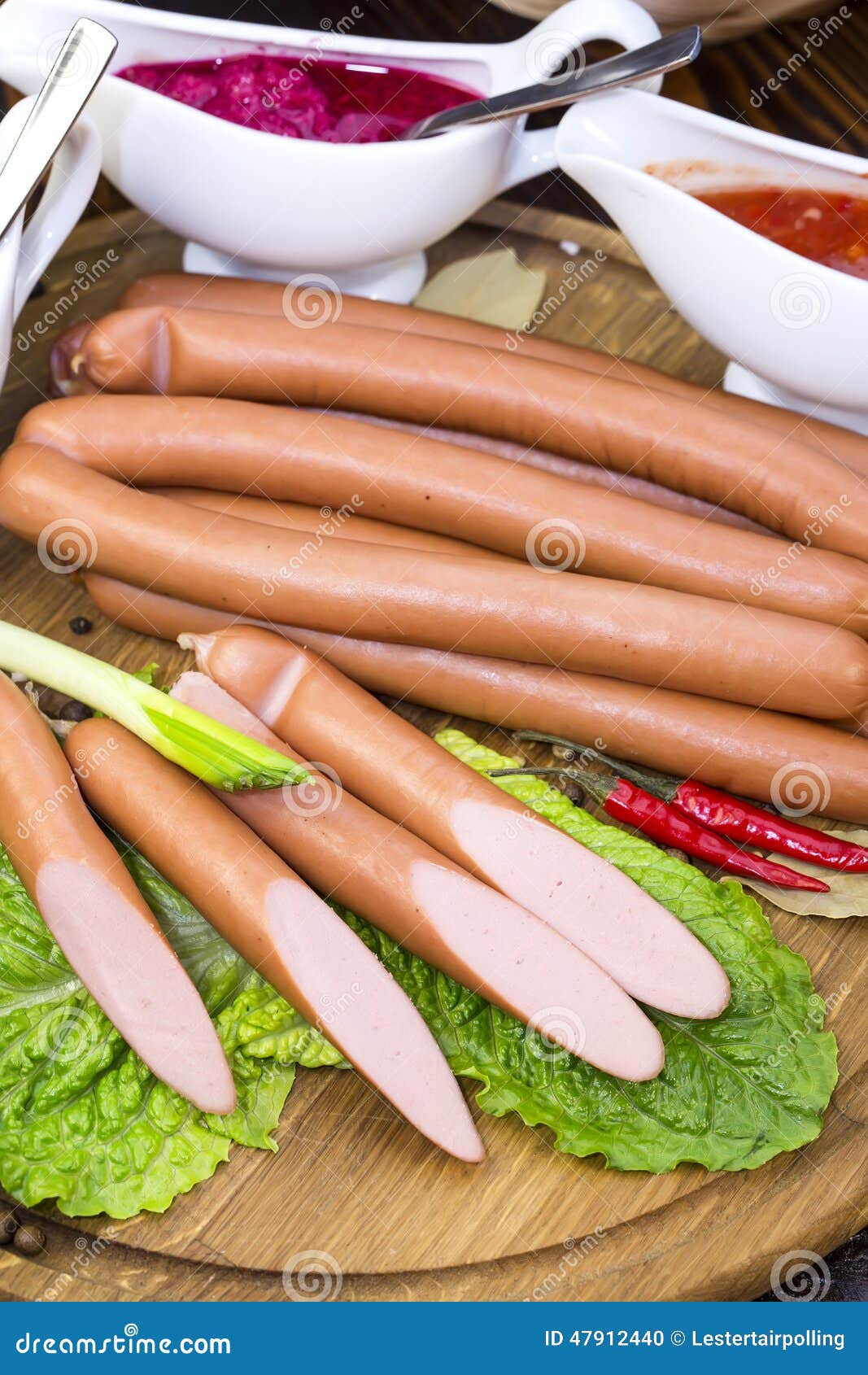 Plate with sausage stock photo. Image of pepper, ingredient - 47912440