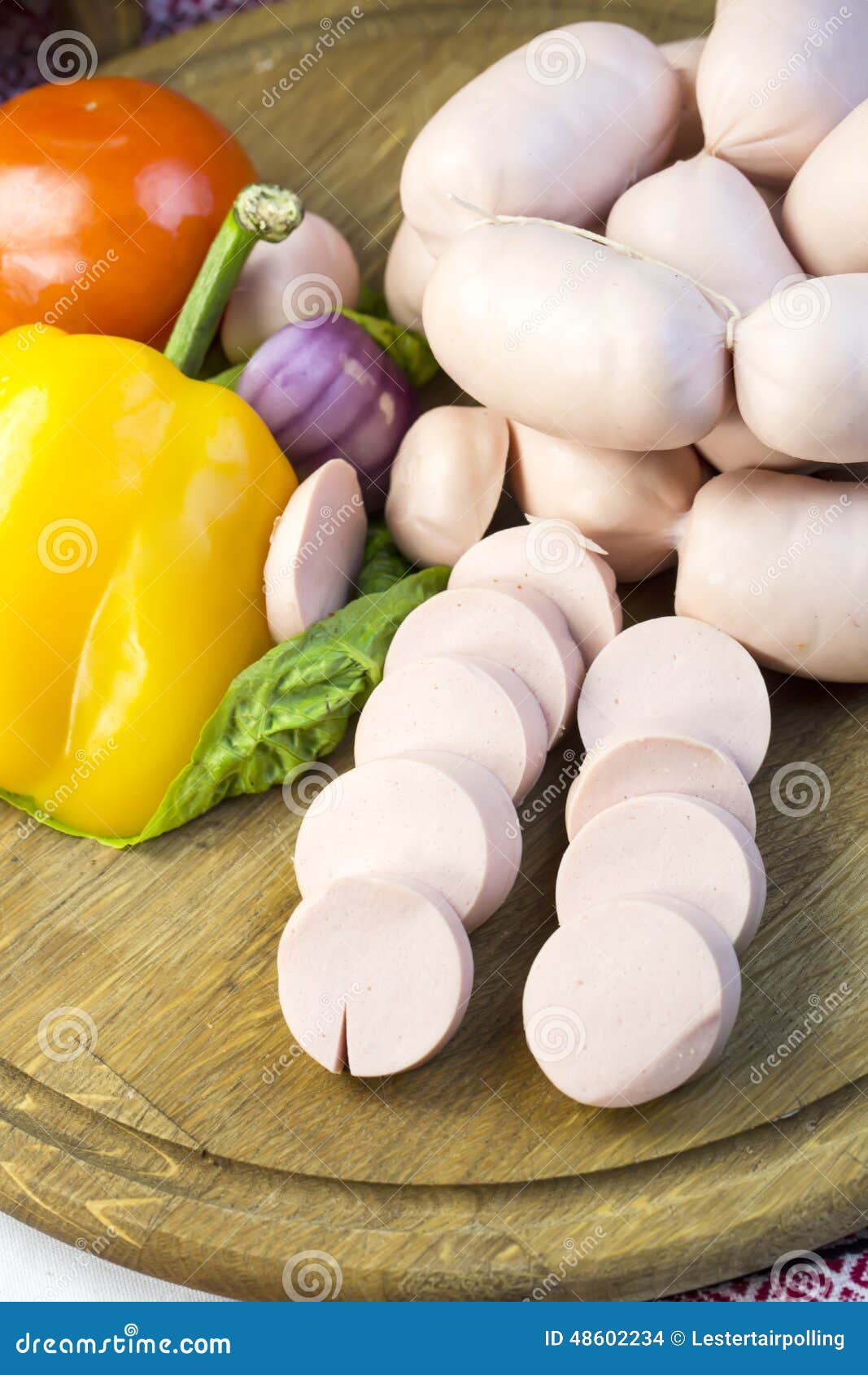 Plate with sausage stock photo. Image of salami, ingredient - 48602234