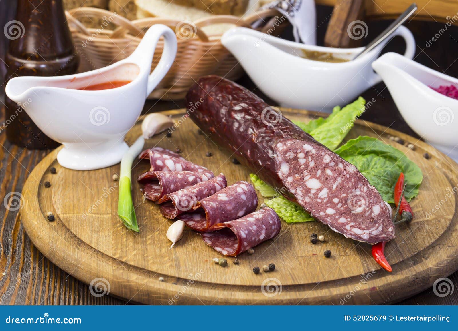 Plate with sausage stock image. Image of restaurant, dish - 52825679
