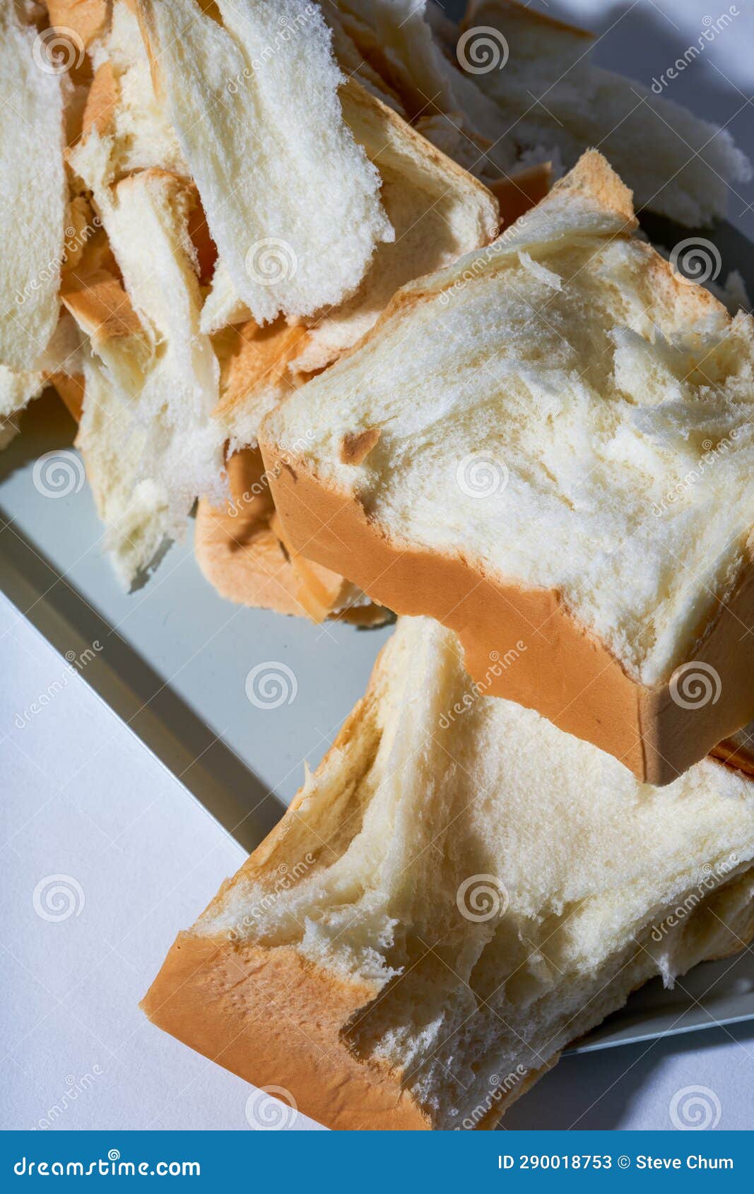 A Plate of Shredded Raw Toast Bread, Shredded Toast Stock Image - Image ...