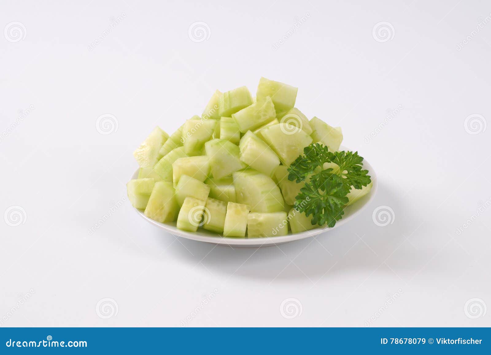 Plate of sliced cucumber stock image. Image of full, heap - 78678079