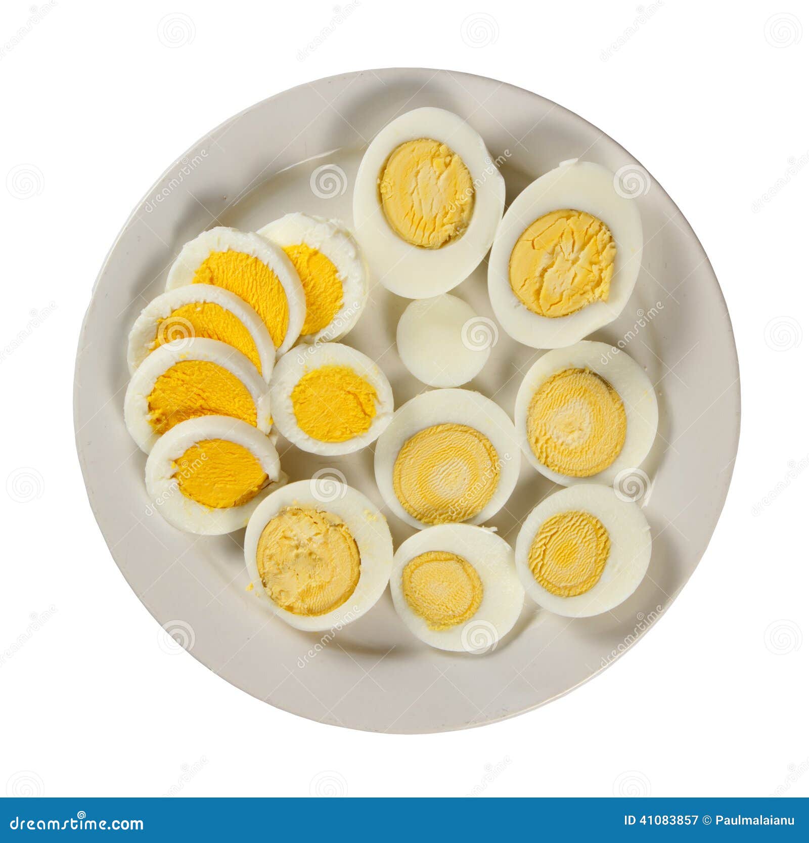 Plate with sliced eggs stock image. Image of animal, saucer - 41083857