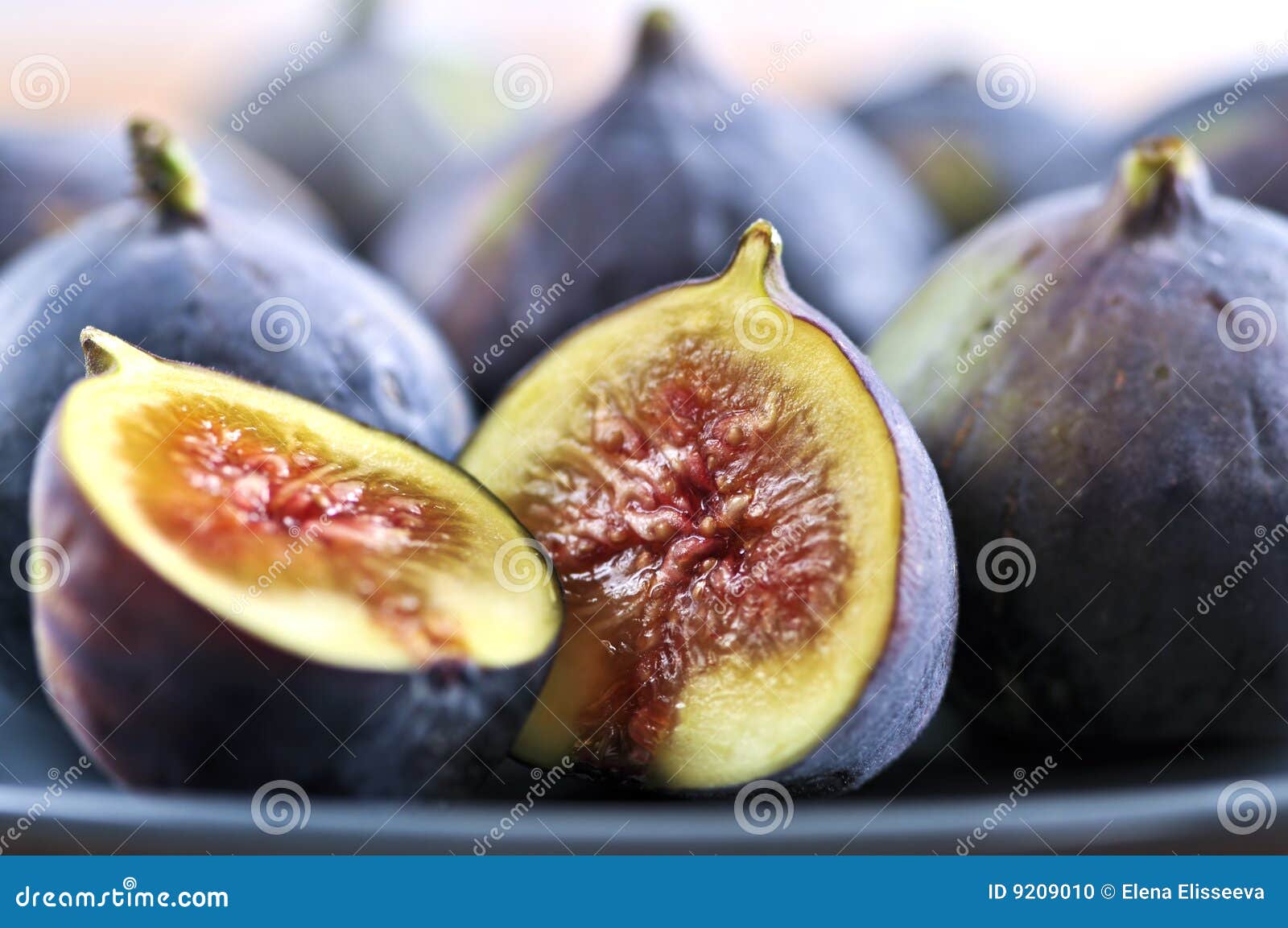 Plate of sliced figs stock photo. Image of close, exotic - 9209010