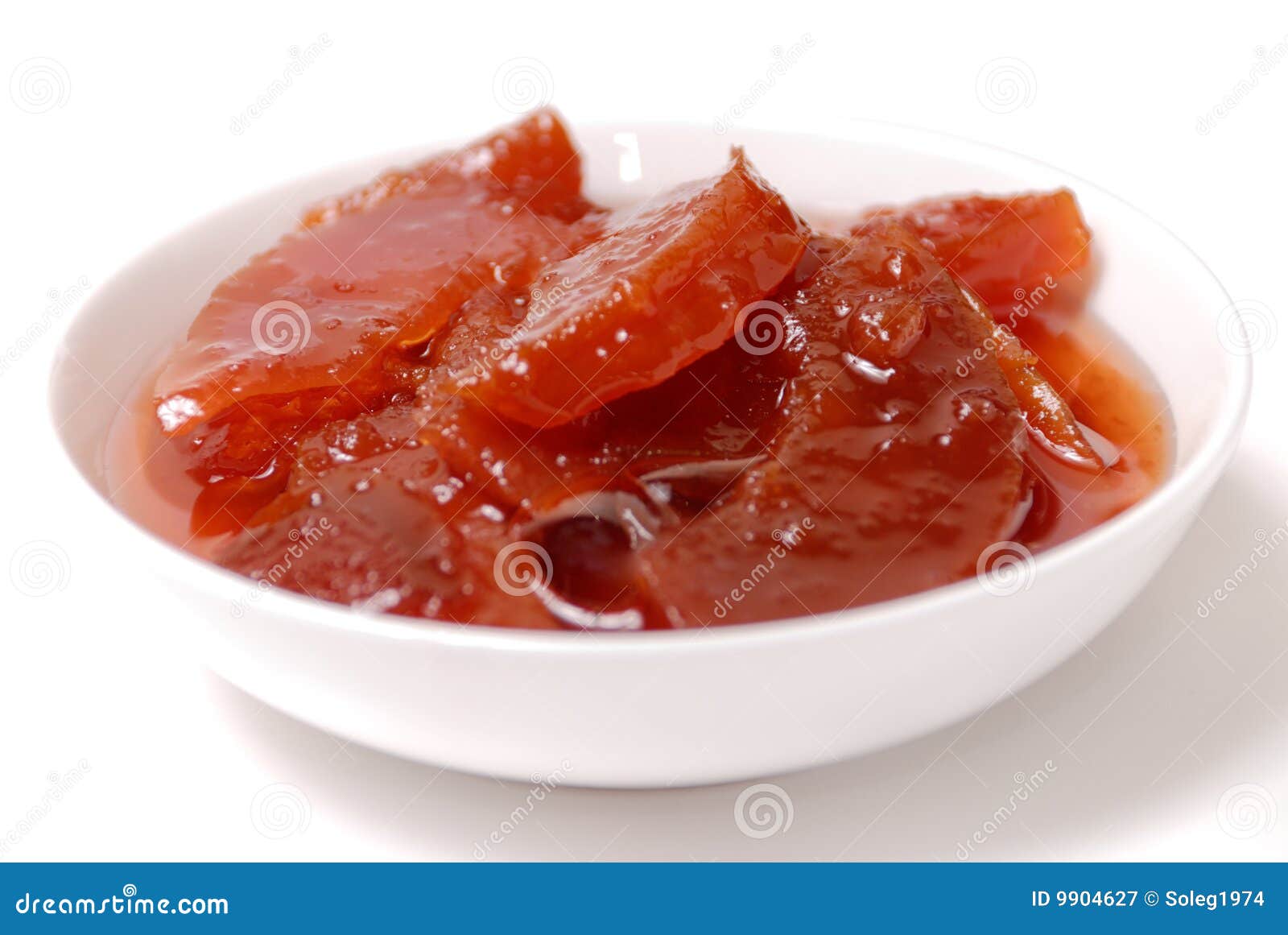 The Plate with Slices of Jam Stock Image - Image of household, canning ...