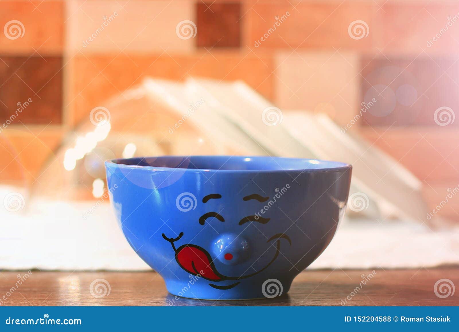 Plate with a Smile in the Kitchen Stock Photo - Image of plate, closeup ...