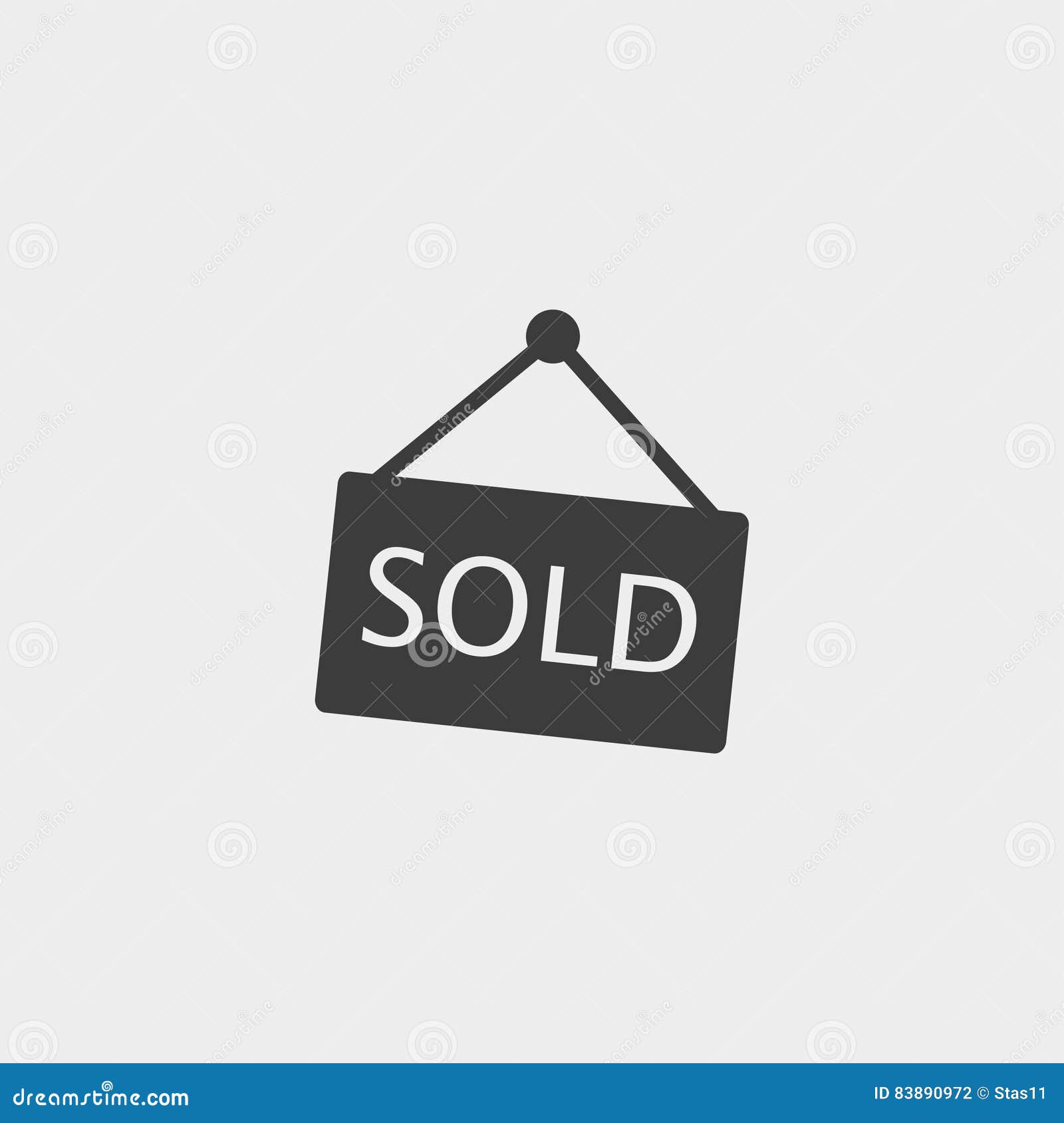 Plate Sold Icon in a Flat Design in Black Color. Vector Illustration ...