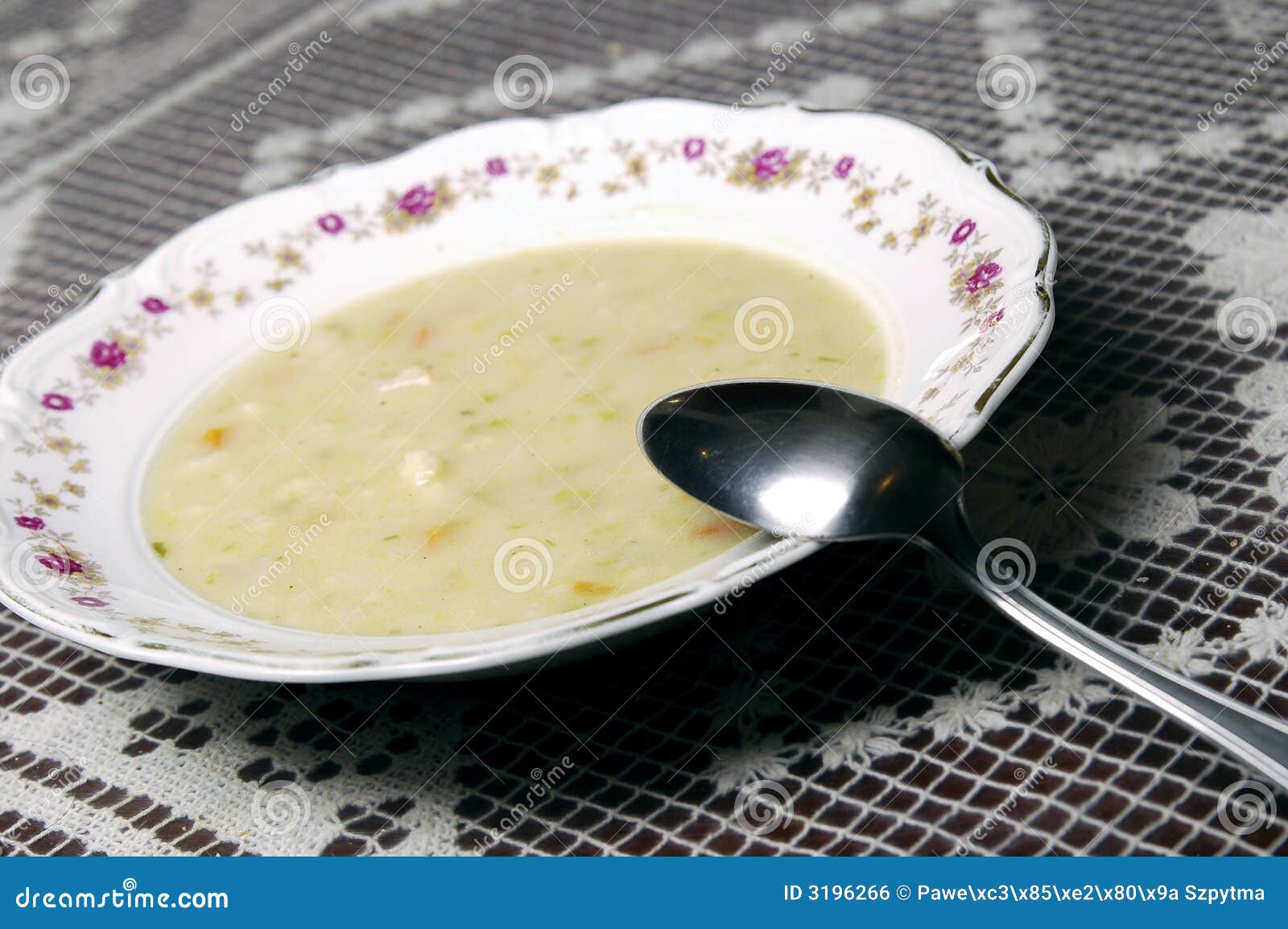 Plate with soup stock photo. Image of dinner, diner, food - 3196266