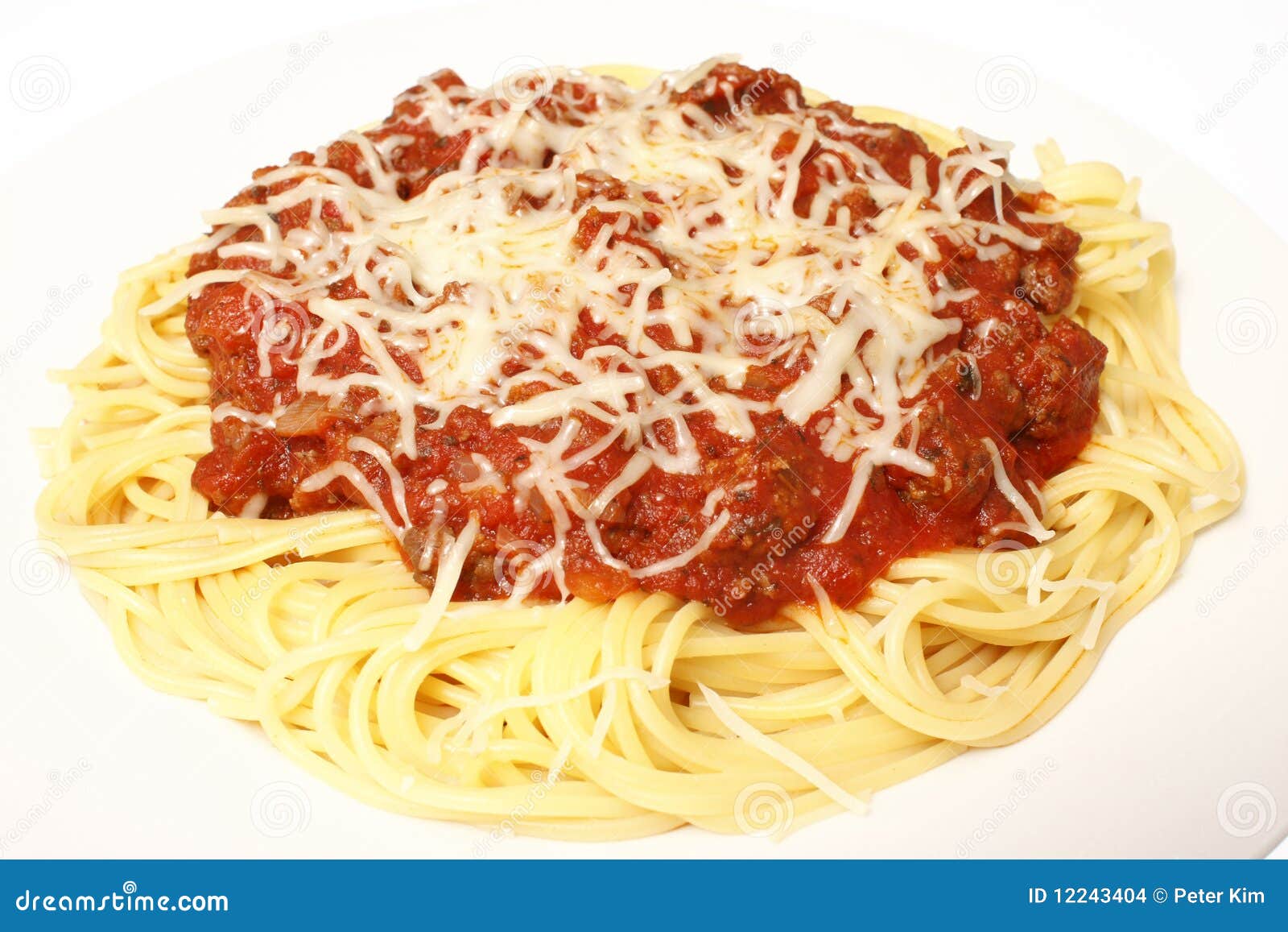 Plate of spaghetti stock photo. Image of delicious, cuisine - 12243404