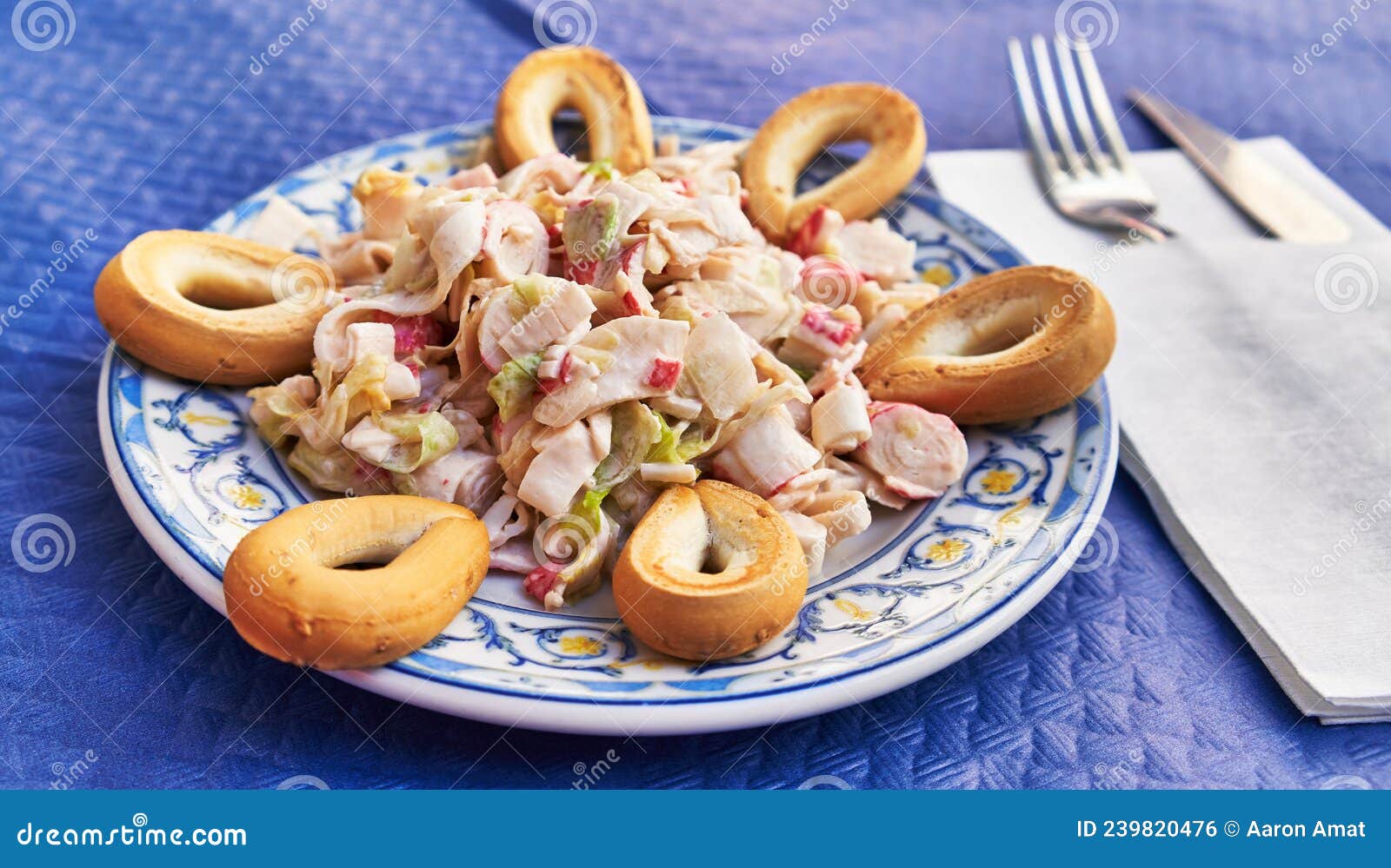 Plate of Spanish Salad on Paper Surface Stock Photo - Image of spanish ...