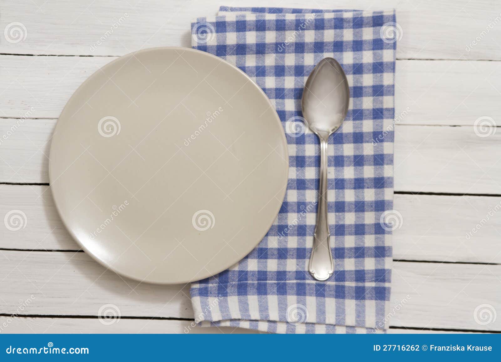 Plate with spoon stock photo. Image of blue, dishware - 27716262