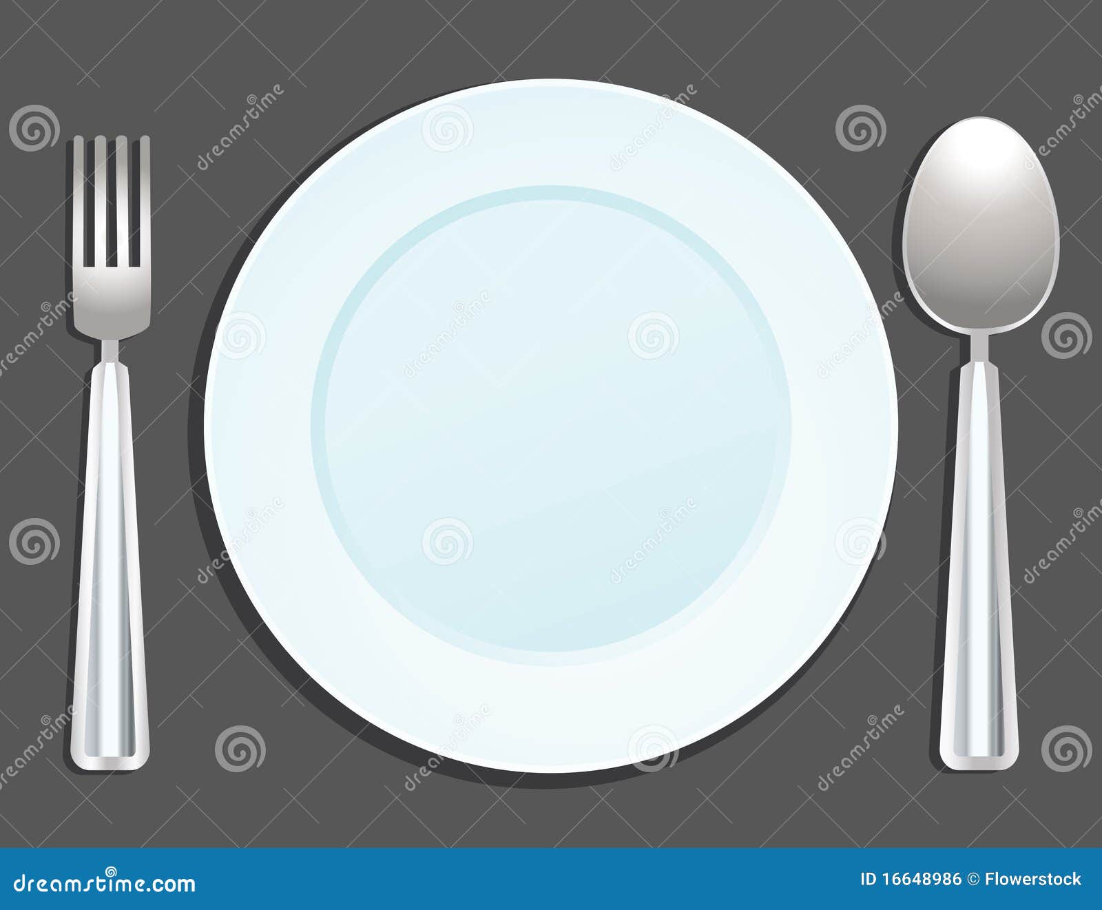 Plate, Spoon And Fork Royalty Free Stock Image - Image: 16648986