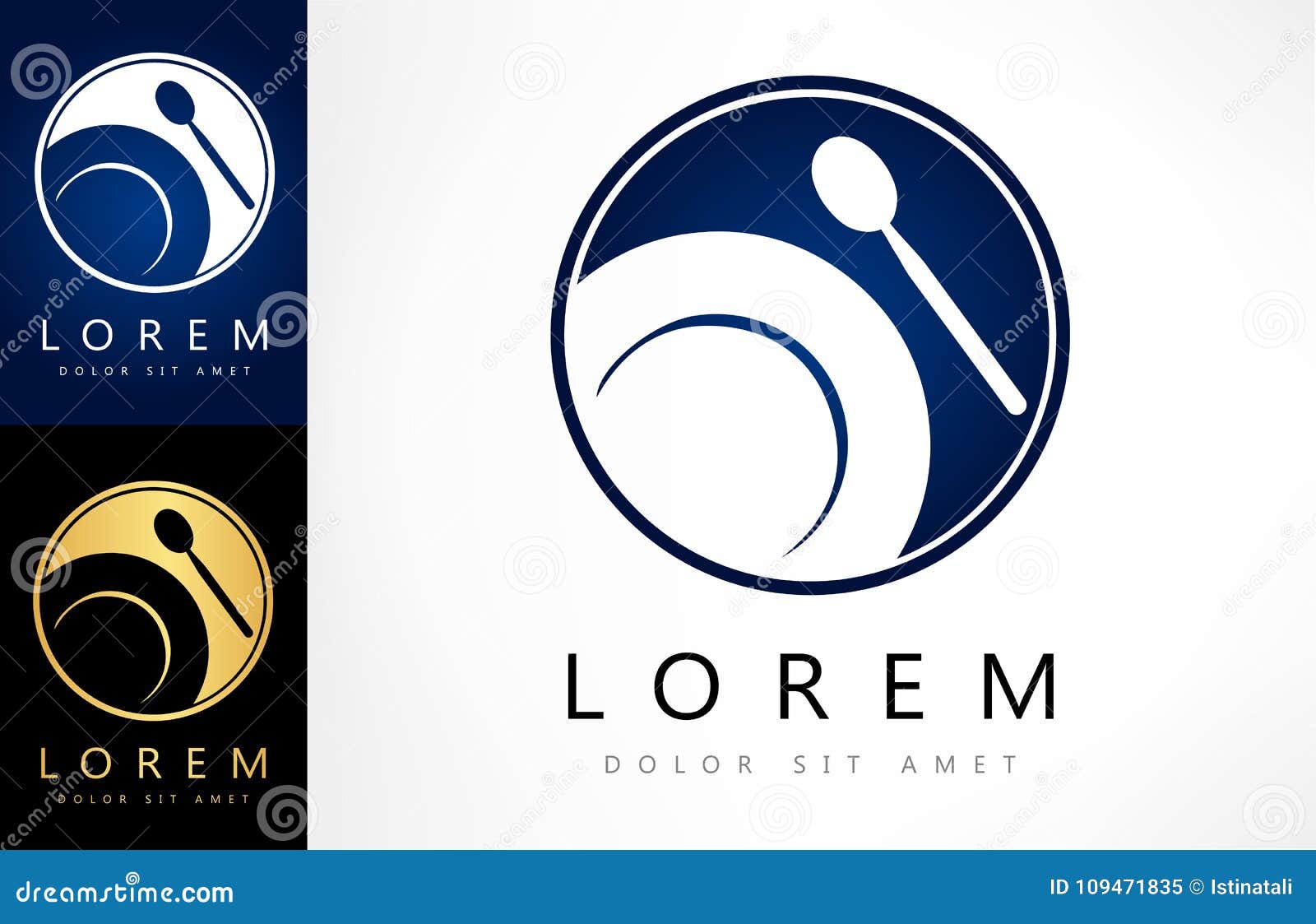 Plate and spoon logo stock vector. Illustration of symbol - 109471835