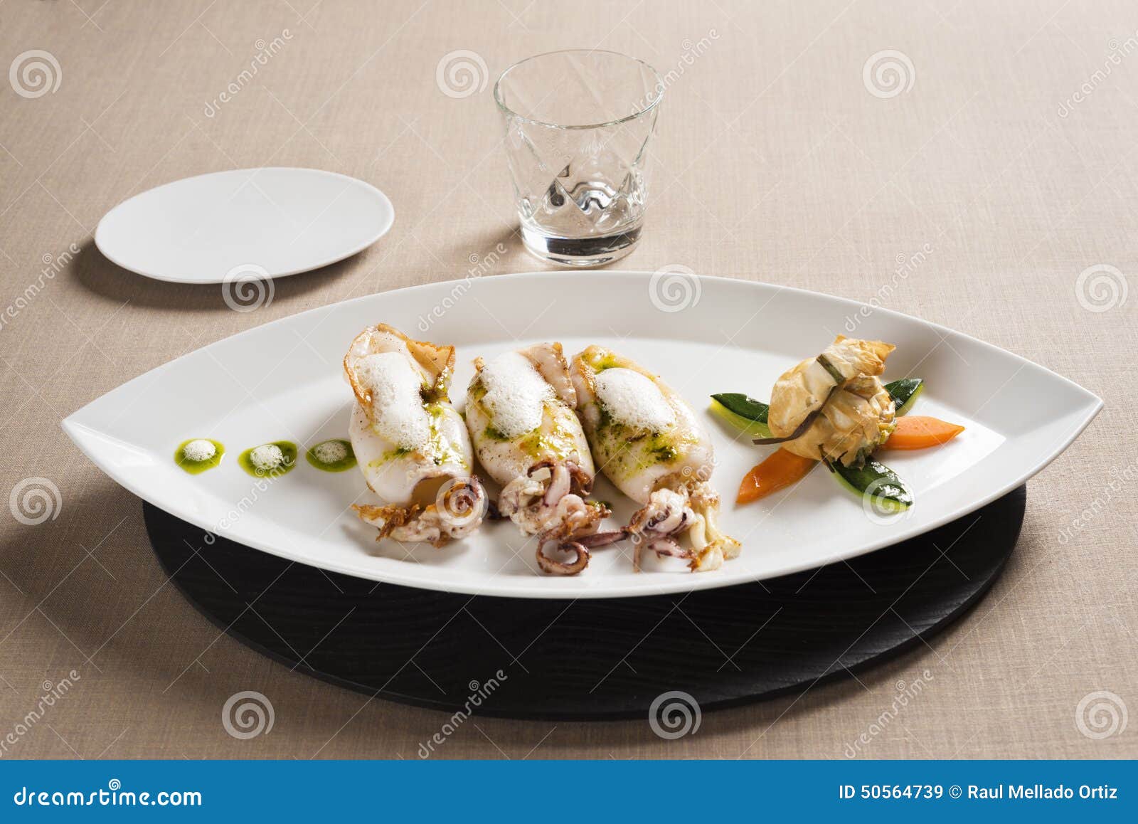 Plate of squids stock image. Image of sauce, food, nutrition - 50564739