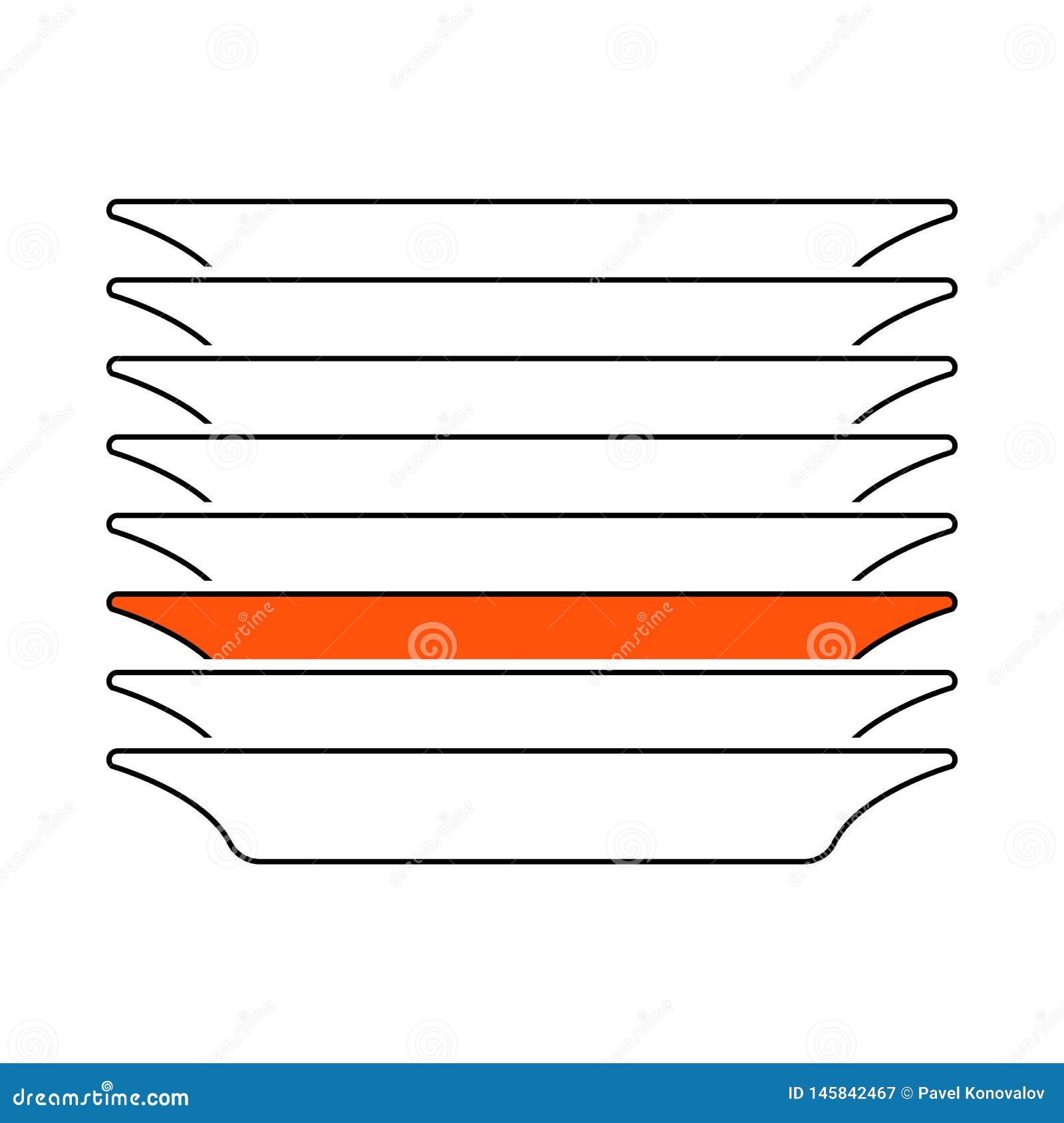 Plate Stack Icon stock vector. Illustration of background - 145842467