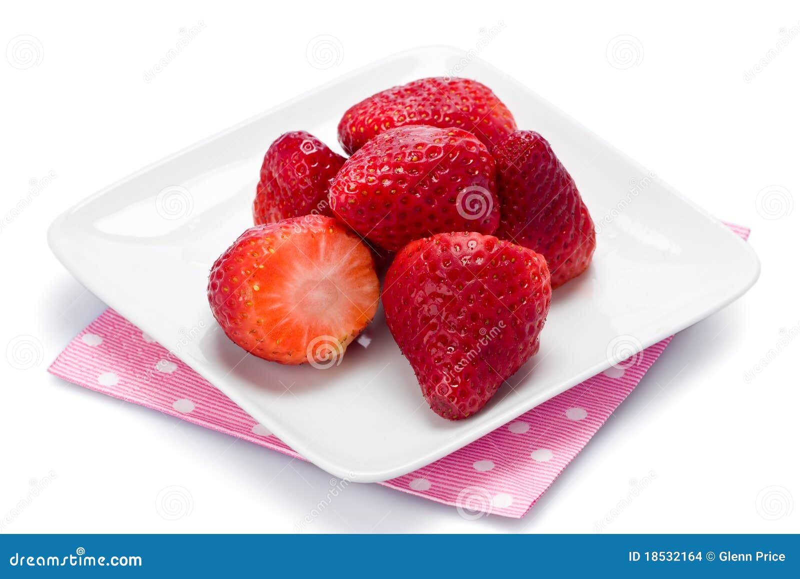 Plate of Strawberries stock photo. Image of fresh, sliced - 18532164