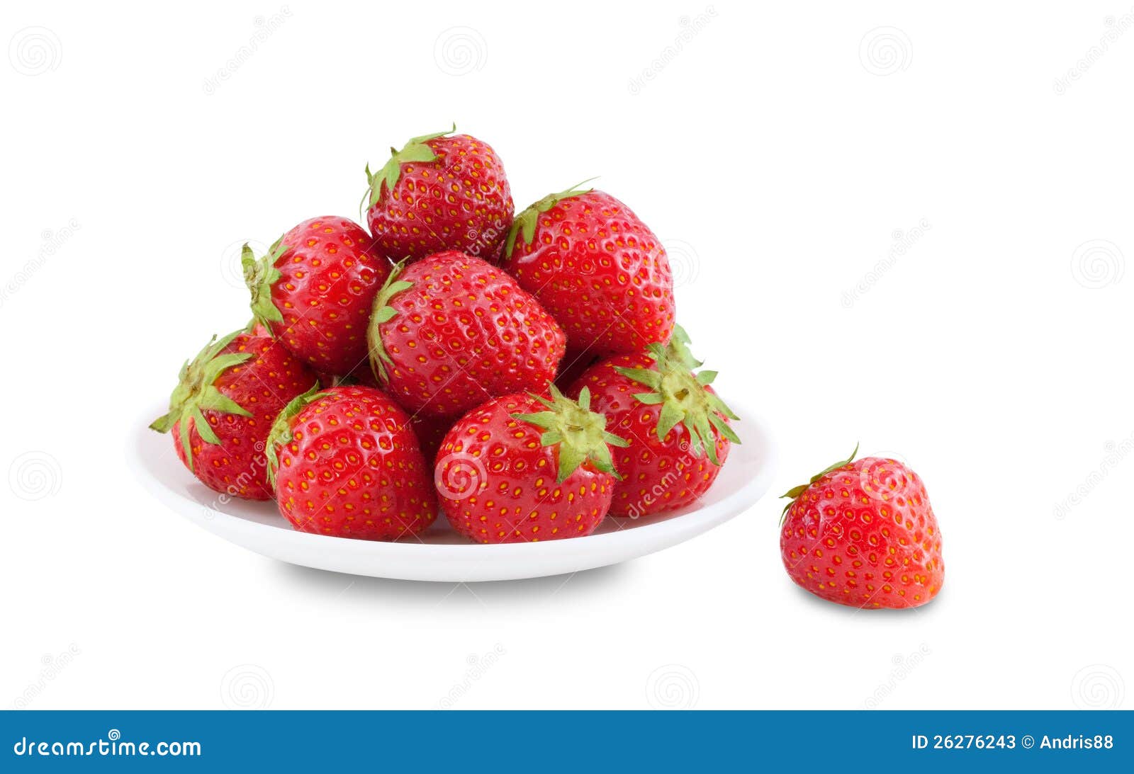 Plate with strawberries. stock image. Image of juicy - 26276243