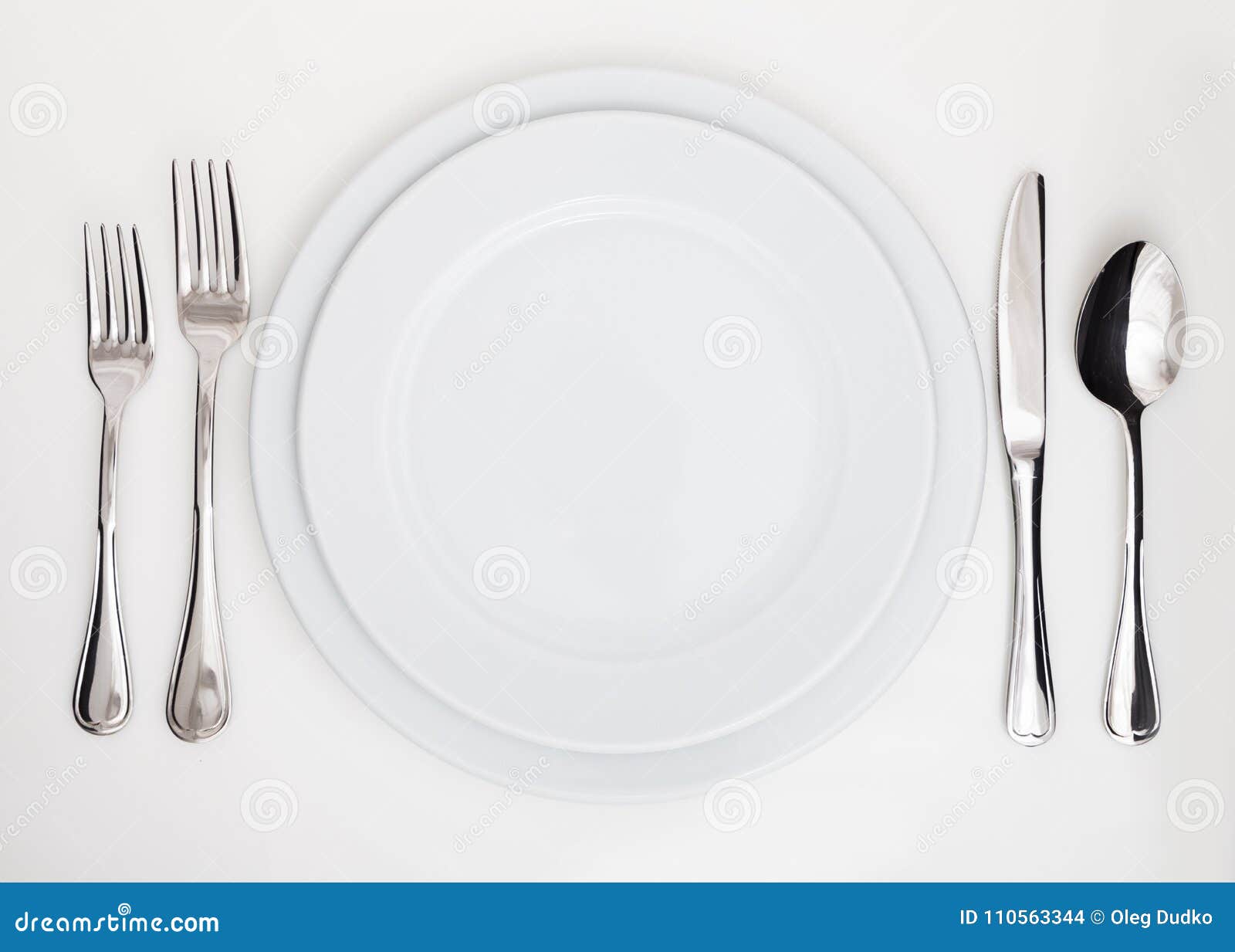 Table Setting with Plate, Forks, Knife and Spoon Stock Photo - Image of ... Table Setting with Plate, Forks, Knife and Spoon Stock Photo - Image of ...