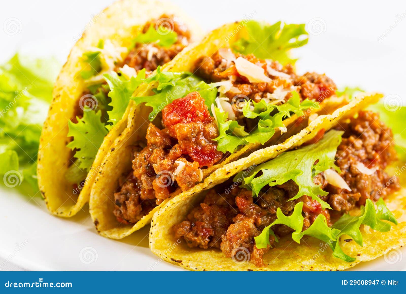 Plate with taco stock image. Image of taco, appetizer - 29008947