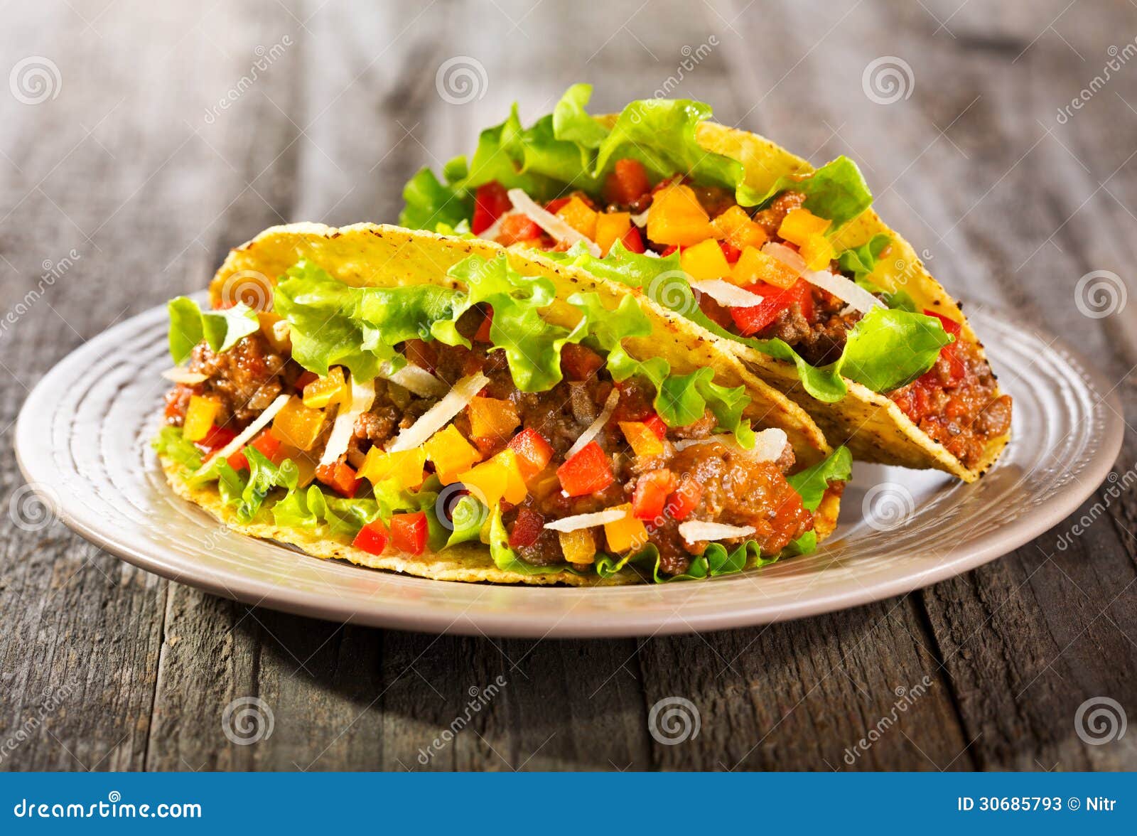 Plate of taco stock image. Image of mexican, tasty, sauce - 30685793