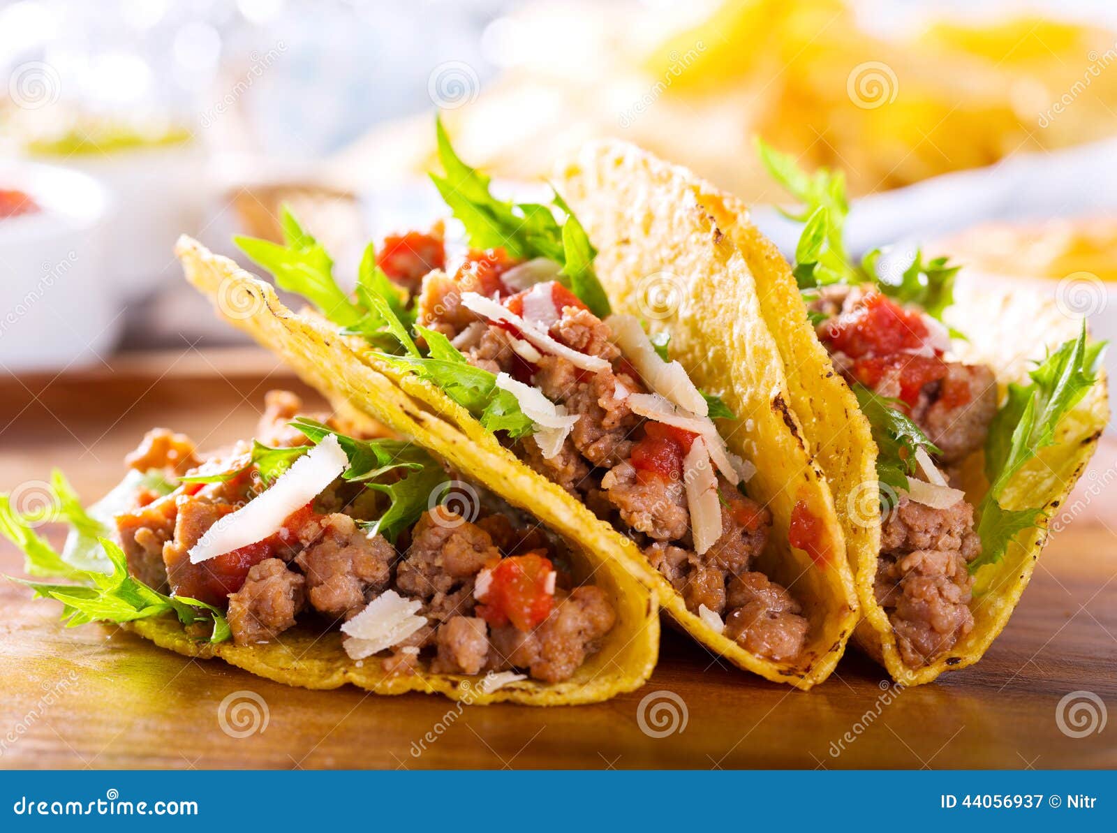 Plate of tacos stock image. Image of meal, meat, food - 44056937