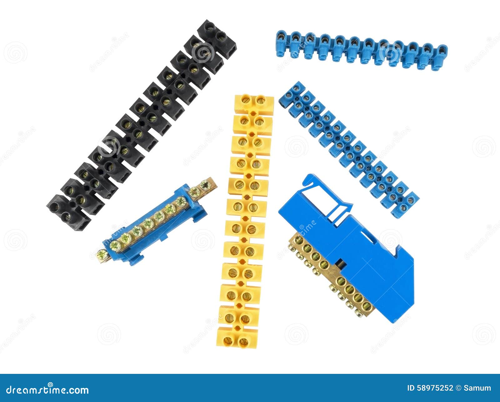 Plate of terminals stock photo. Image of equipment, clamping - 58975252