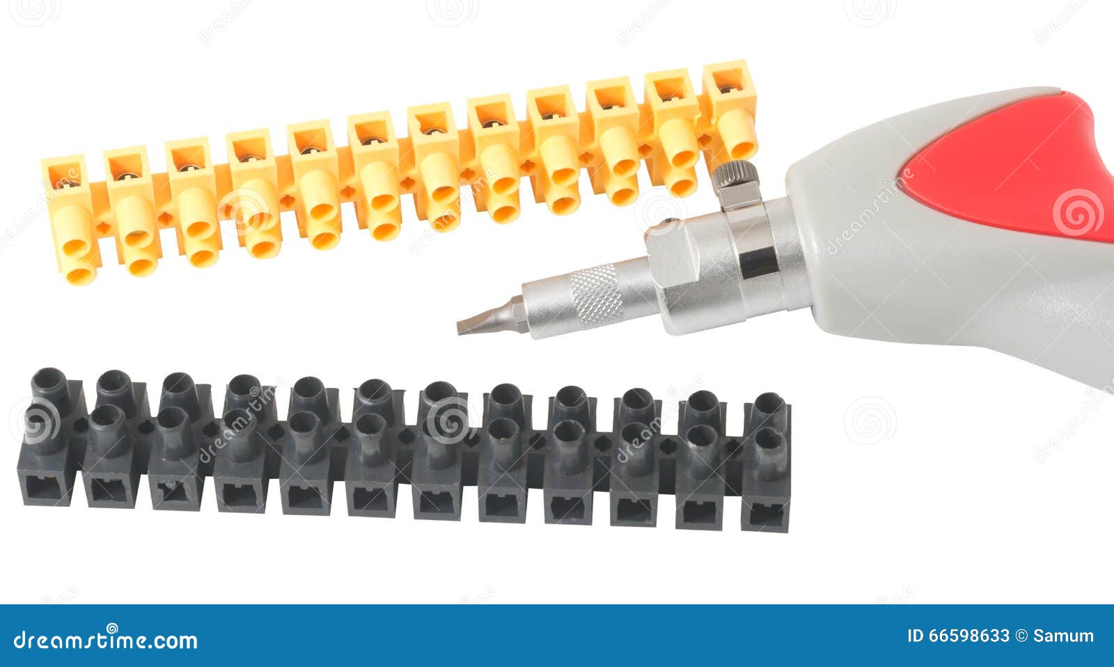 Plate of terminals stock image. Image of clamp, electrical - 66598633