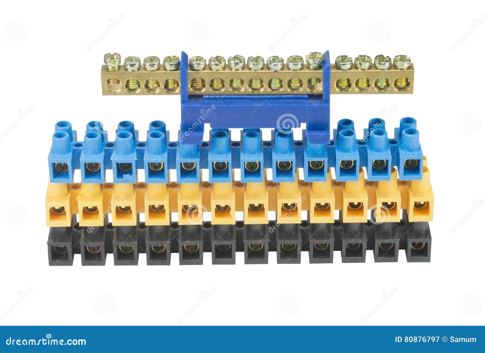 Plate of terminals stock image. Image of contact, hole - 80876797