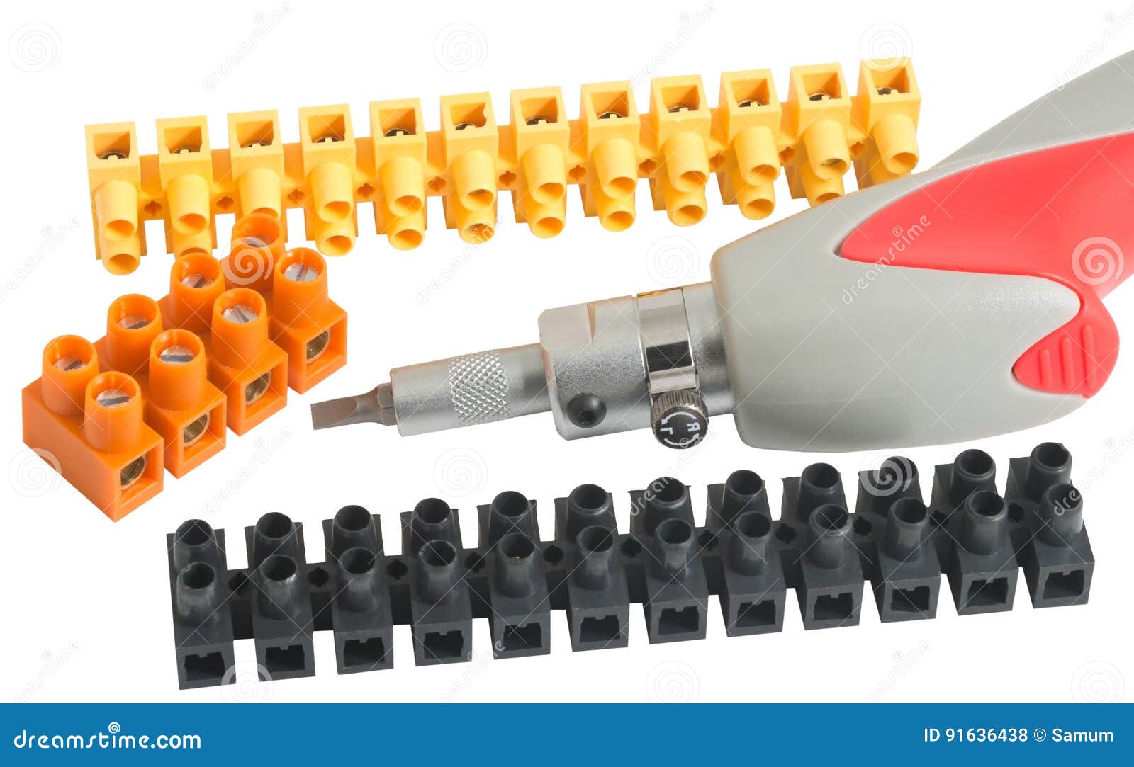 Plate Of Terminals Used To Connect Electrical Wires Royalty-Free Stock ...