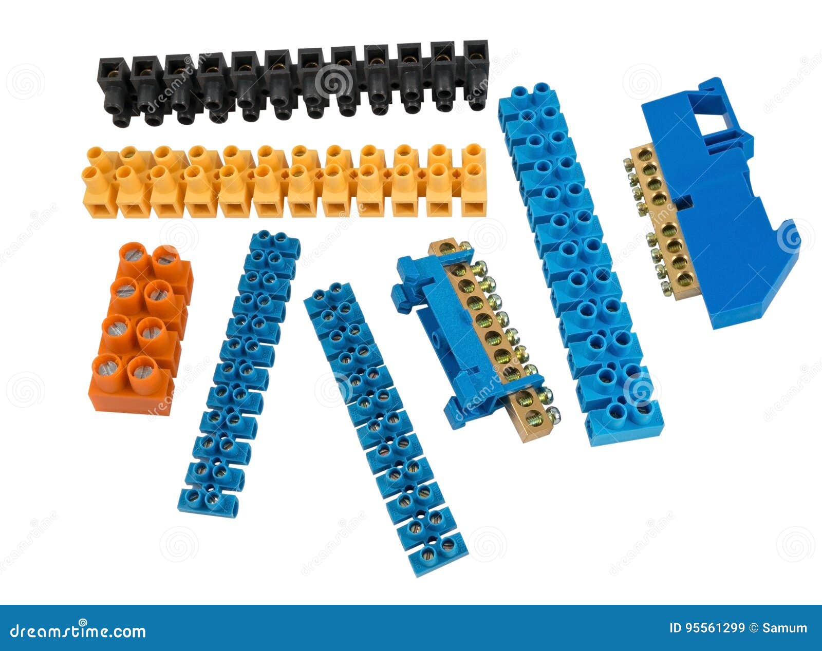 Plate of terminals stock image. Image of construction - 95561299