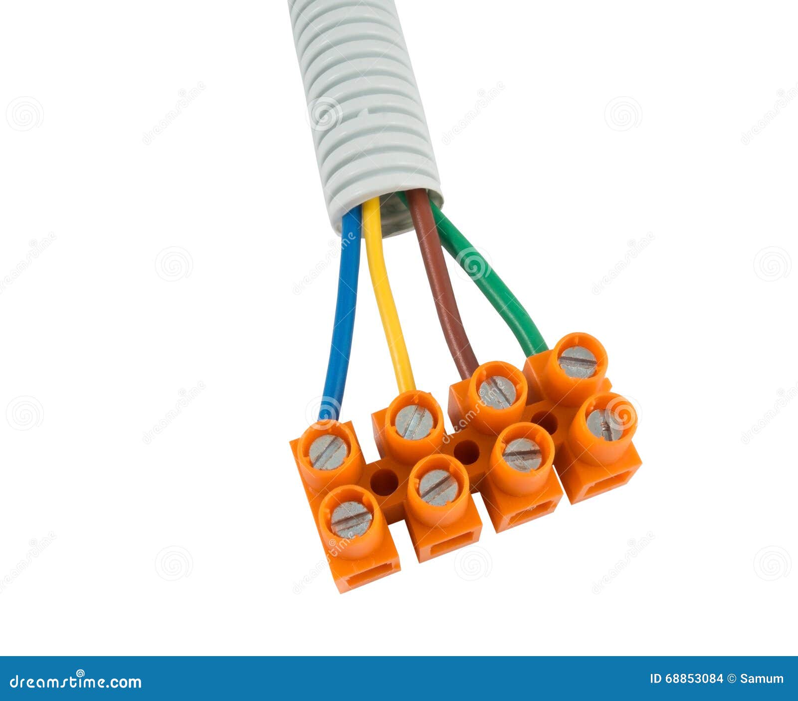 Plate Of Terminals Used To Connect Electrical Wires Stock Image ...
