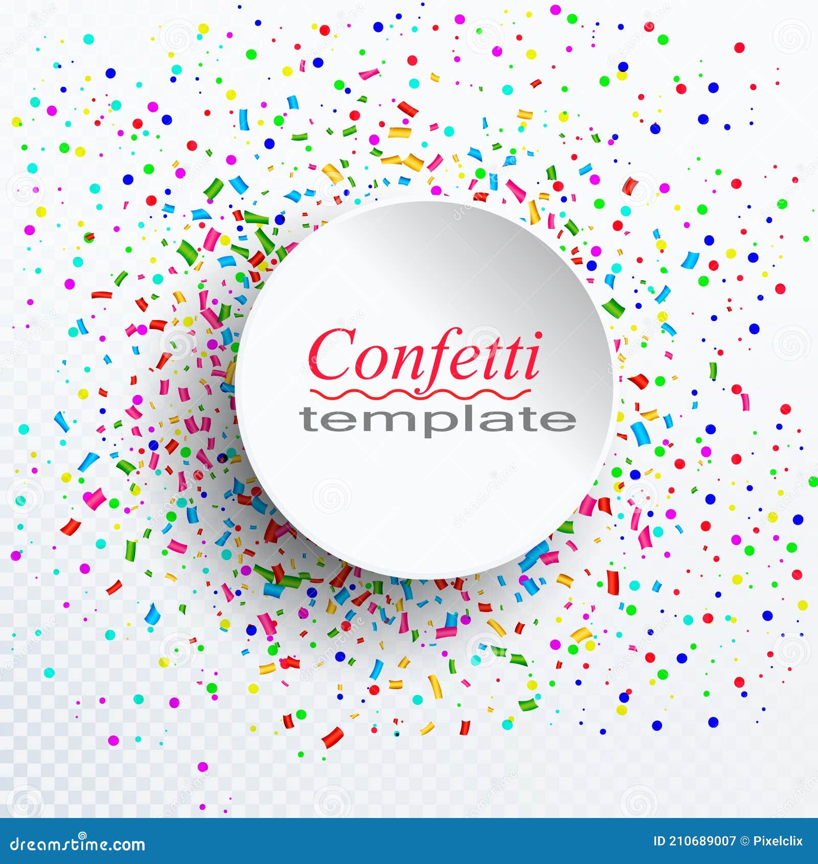 Confetty Background Template for Text. Stock Illustration ...