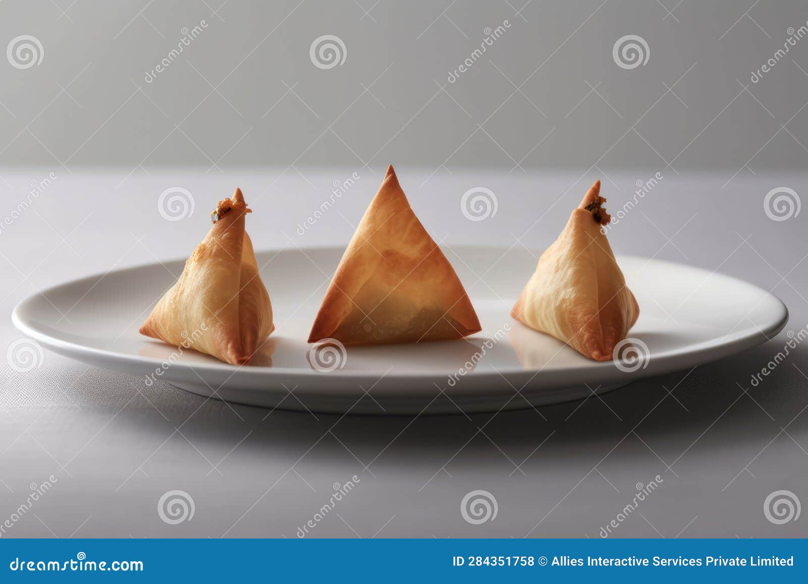 Three Pastries on a Plate stock photo. Image of cuisine - 284351758