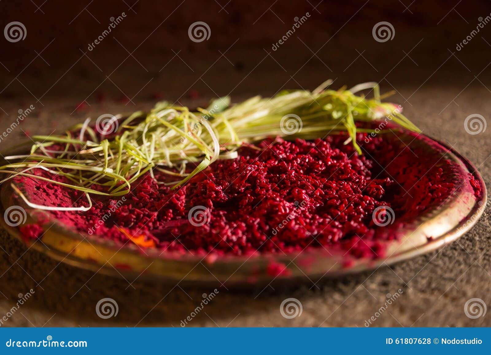 Plate for Tika stock photo. Image of indian, holy, festival - 61807628