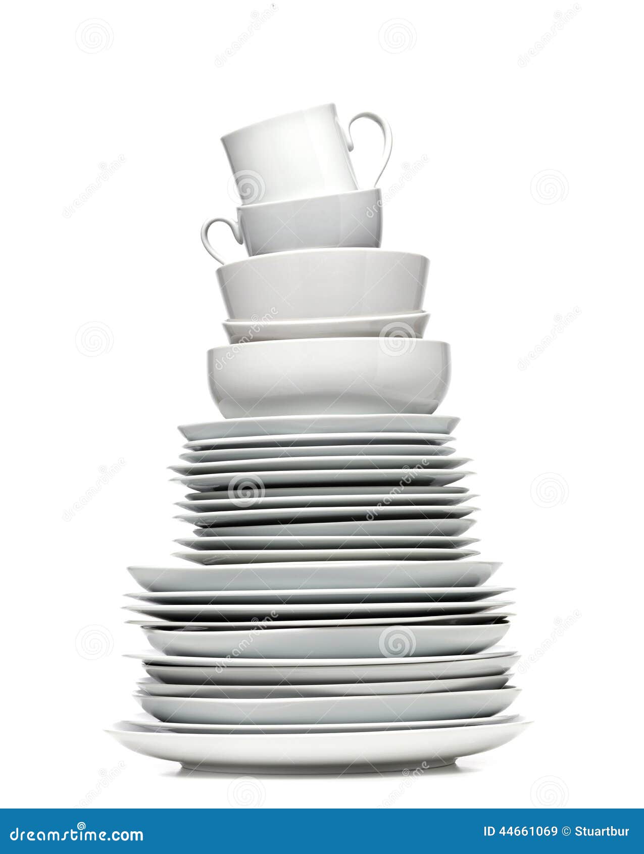 Plate Tower stock image. Image of bowl, tableware, coffee - 44661069