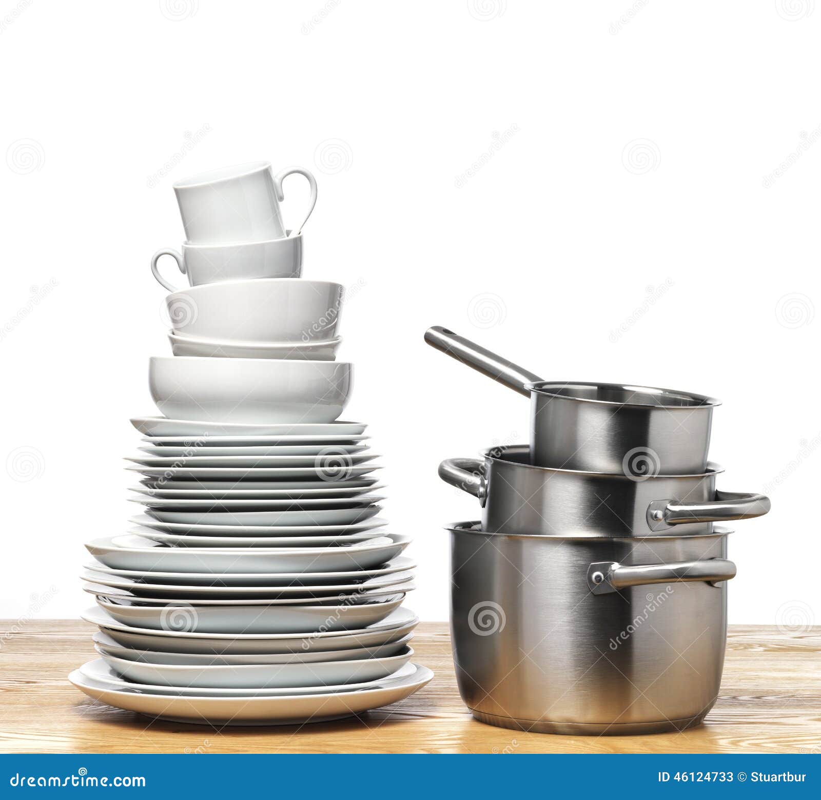 Plate Tower stock image. Image of saucepan, kitchen, plate - 46124733