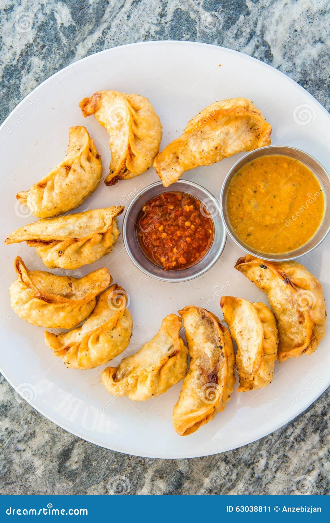 Plate of Traditional Momos. Stock Image - Image of finger, fried: 63038811