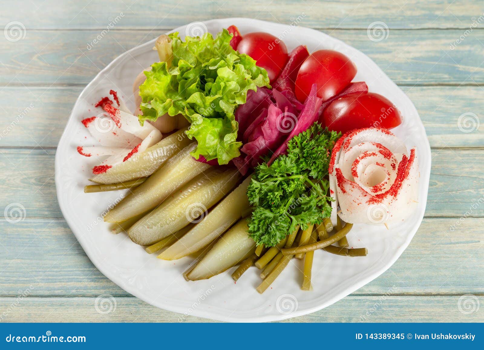 Plate of Traditional Russian Appetizers - Pickles Stock Image - Image ...