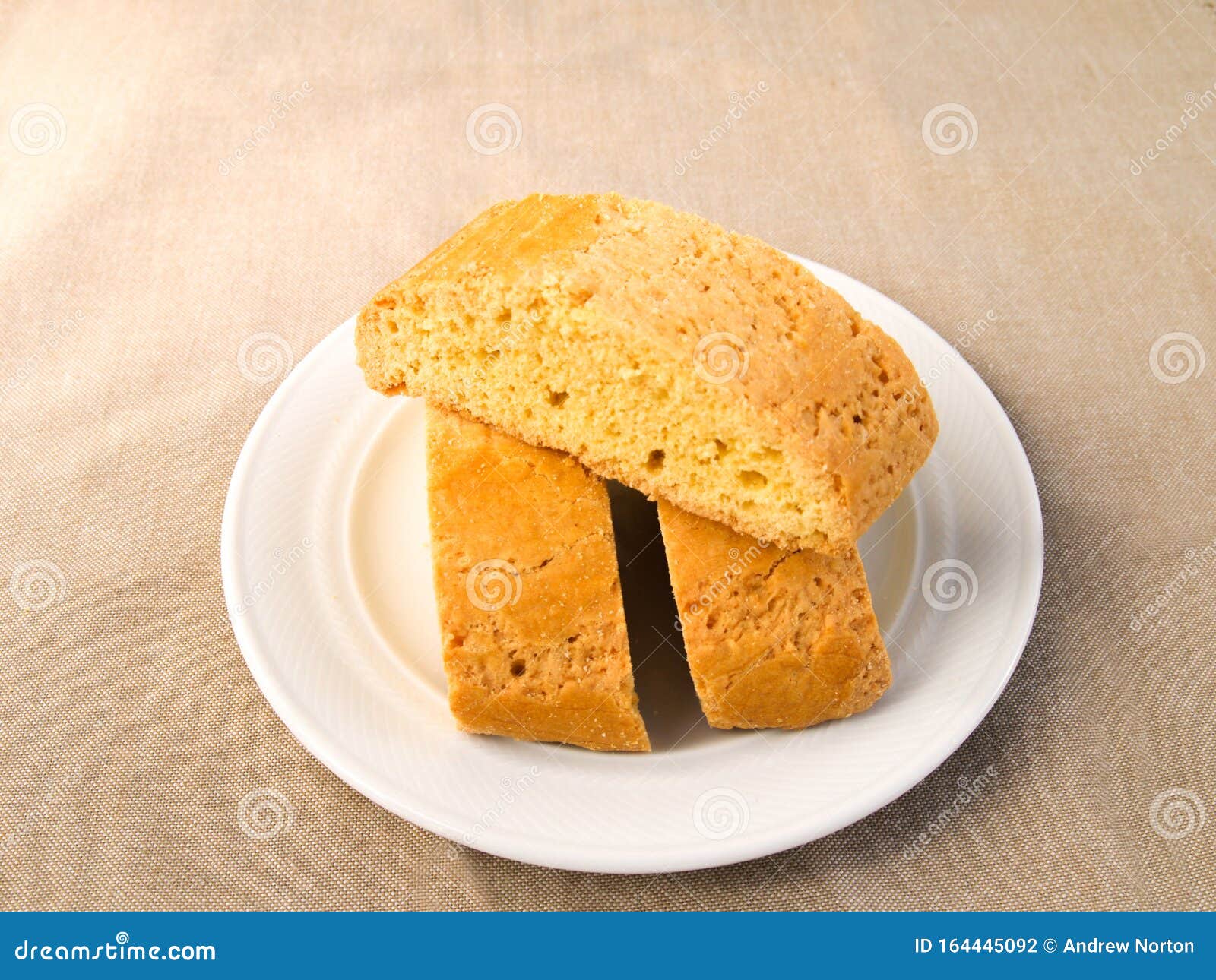 A Plate with Biscotti Biscuits. Stock Photo - Image of crumbly, cookie ...