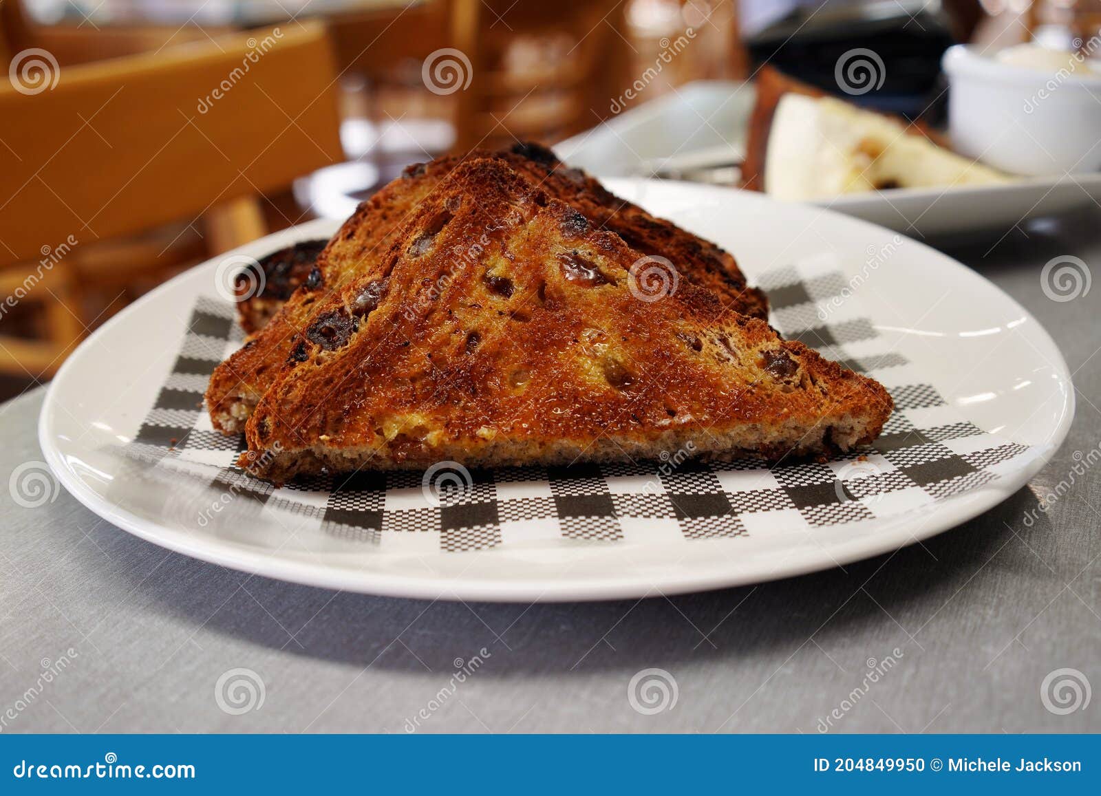 Toasted Raisin Bread stock photo. Image of morning, bread - 204849950