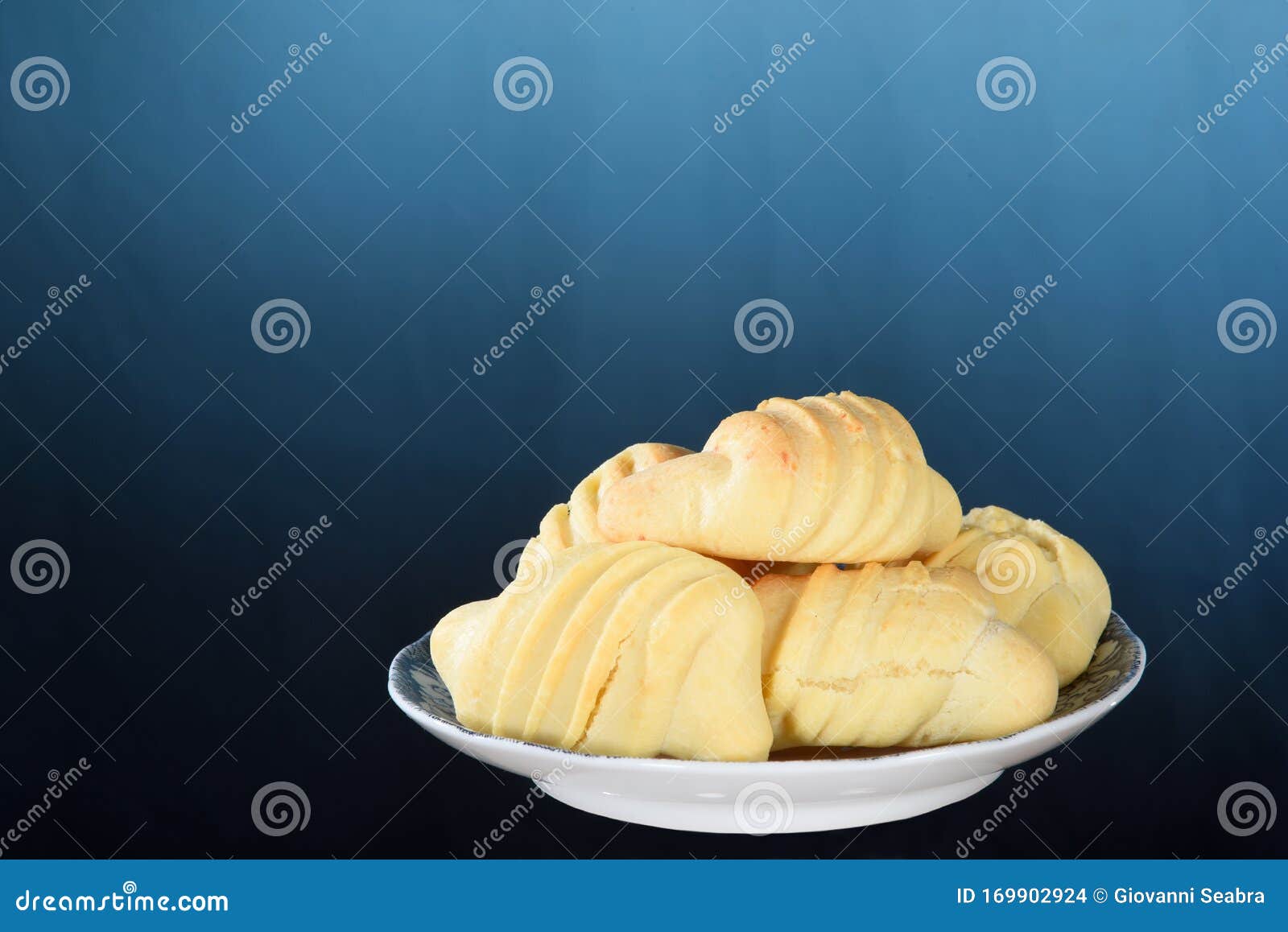Plate with Typical Brazilian Snack Baked Cheese Cracker Isolated on ...