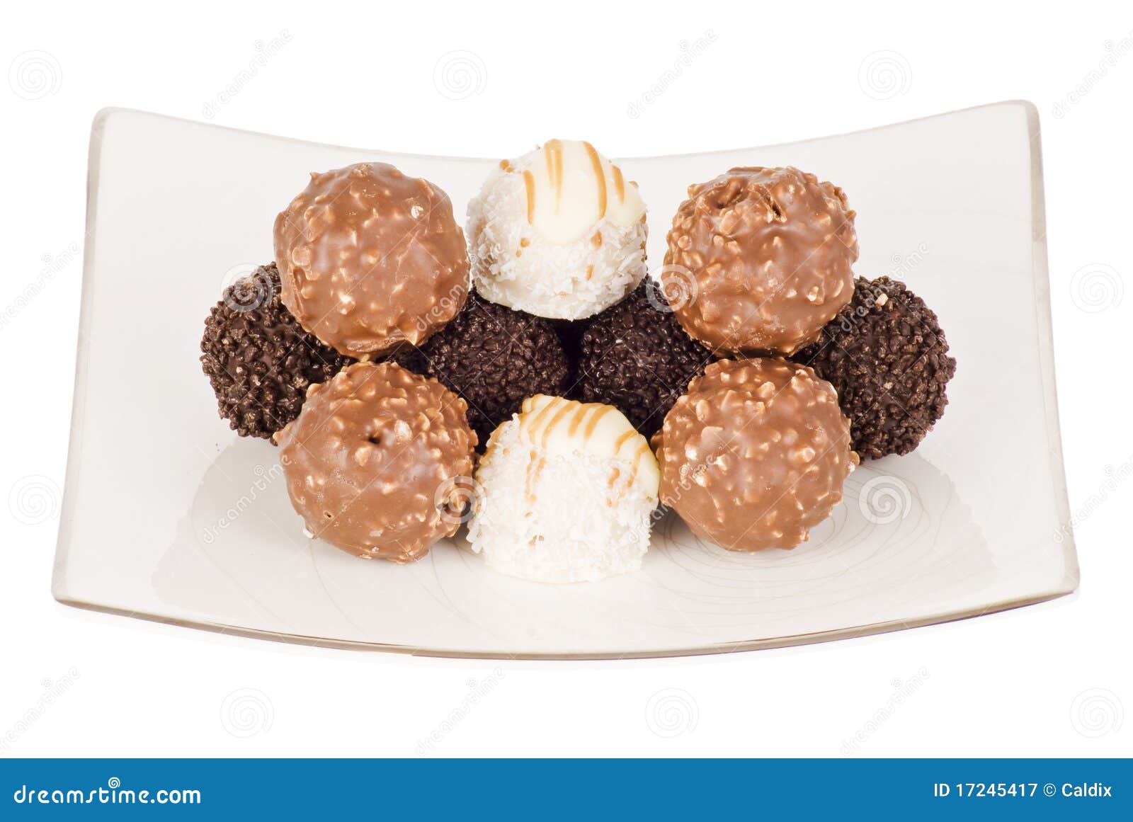 Plate of various chocolate stock image. Image of holiday - 17245417