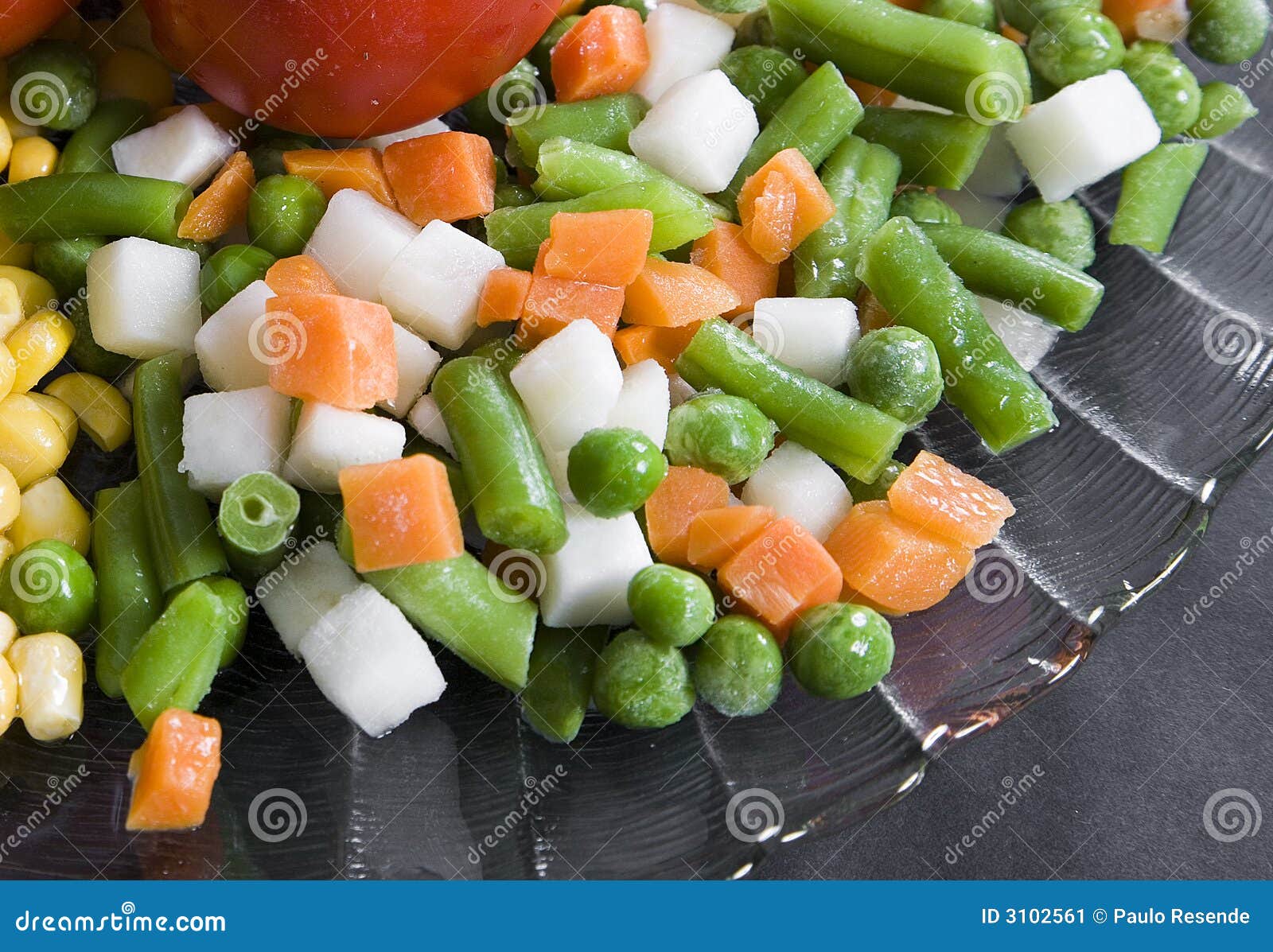 Plate with vegetable stock image. Image of tomato, salad - 3102561