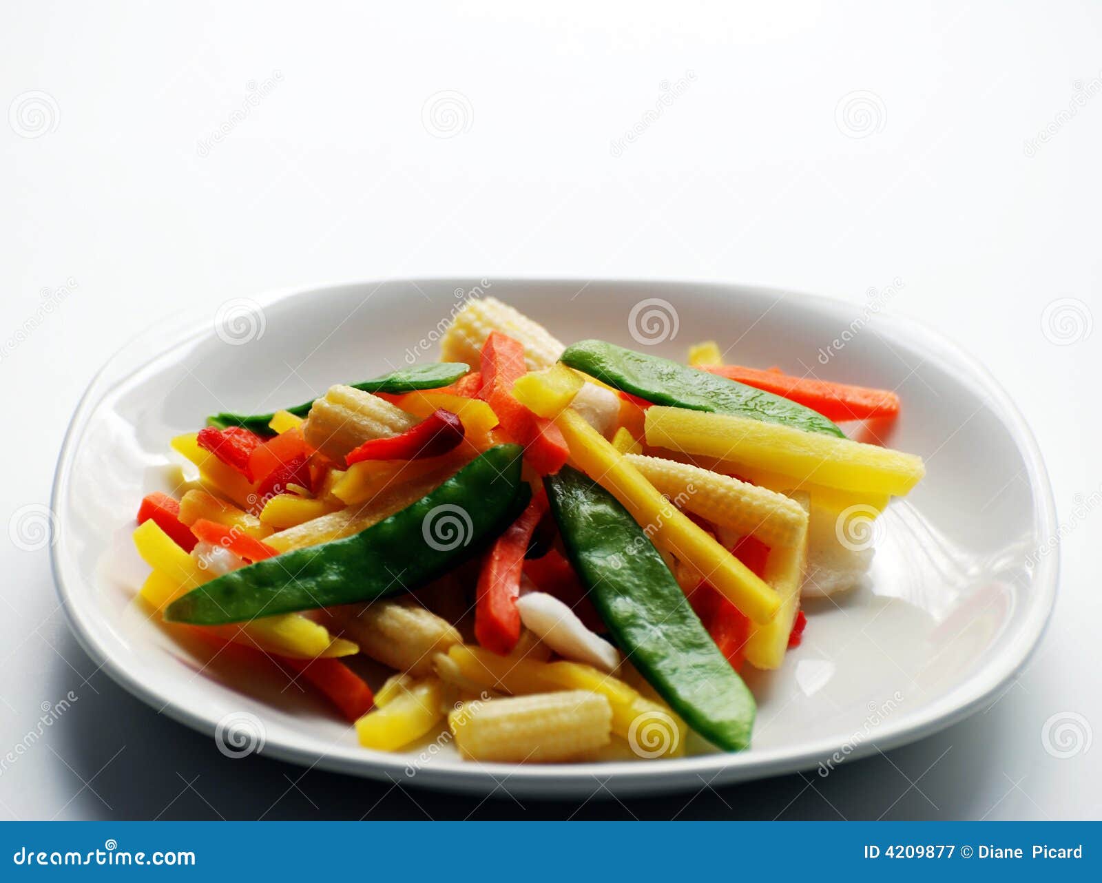 Plate of vegetables stock image. Image of green, orange - 4209877