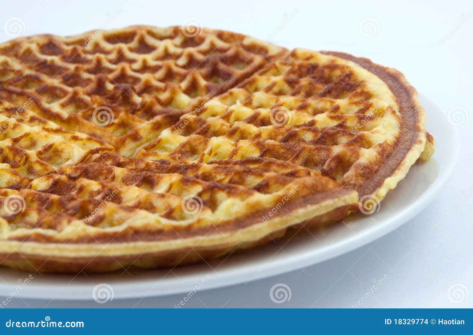 Plate of Waffle stock photo. Image of dessert, delicious - 18329774
