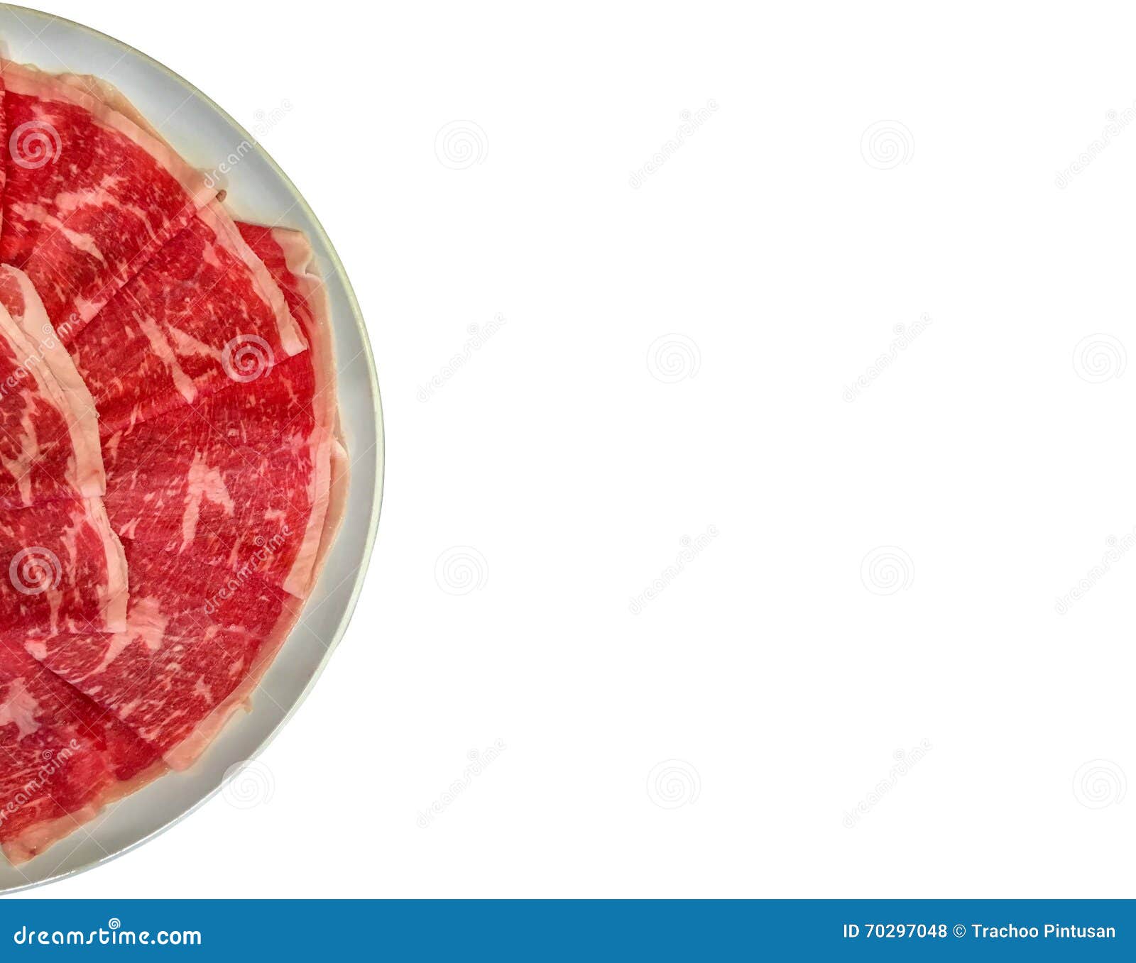 A Plate of Wagyu A5 Marble Beef with Text Space on the Right Stock ...