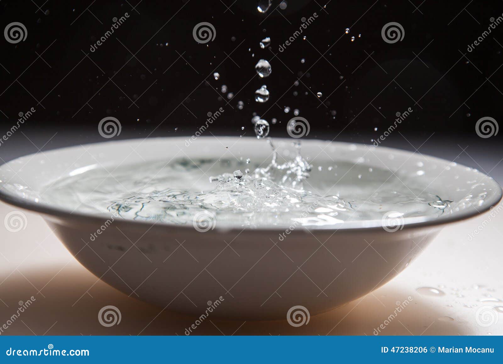 A plate with water drop stock photo. Image of drop, dish - 47238206