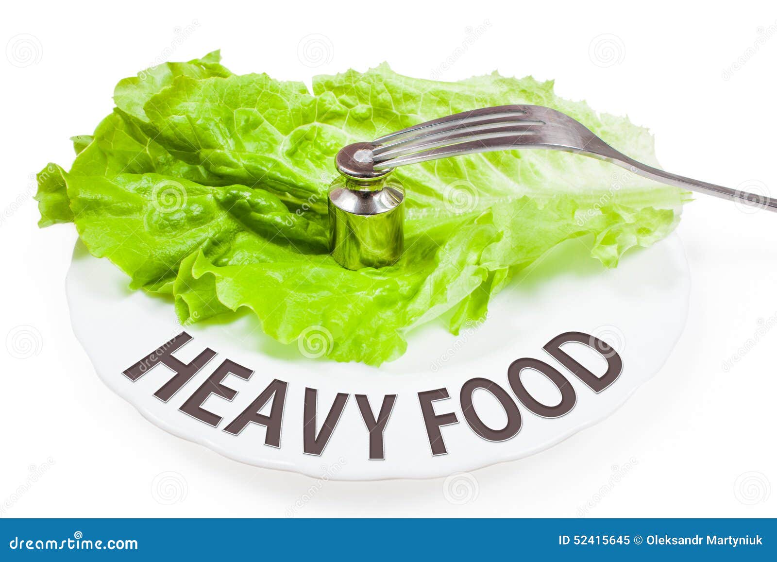 Plate with Weight. Concept of Heavy Food Stock Image - Image of large ...