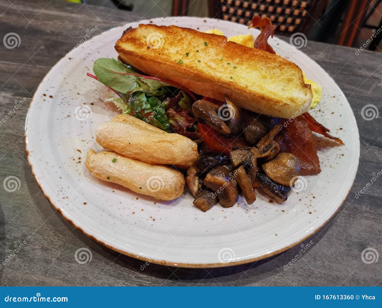 A Plate of Western Big Breakfast Meal Stock Photo - Image of plate ...