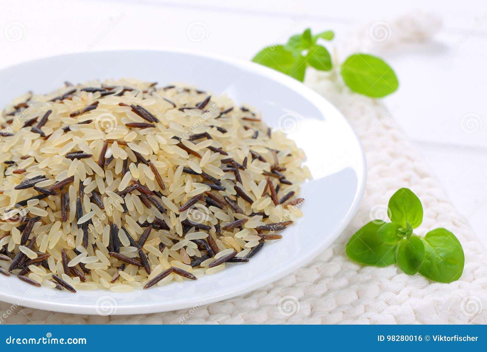 Plate of wild rice stock photo. Image of full, long, heap - 98280016