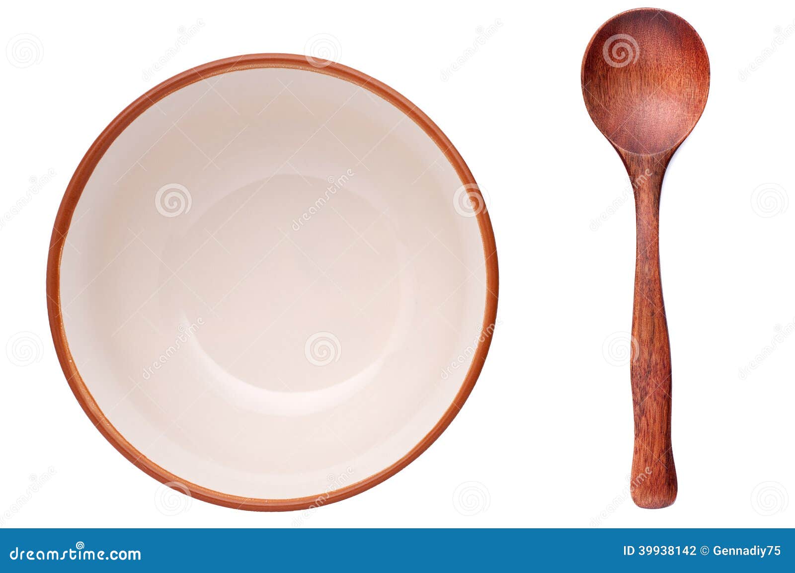Plate and wooden spoon stock photo. Image of objects - 39938142